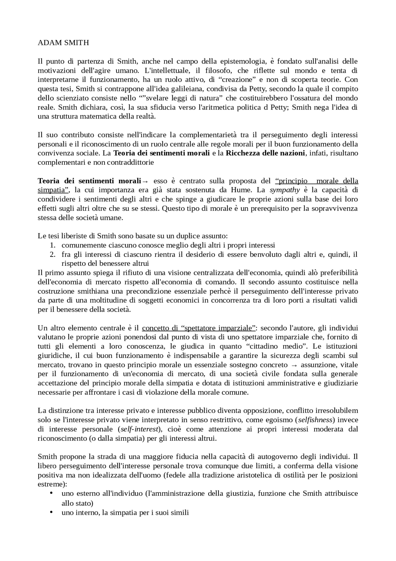 Riassunto La Ricchezza Delle Idee Docsity