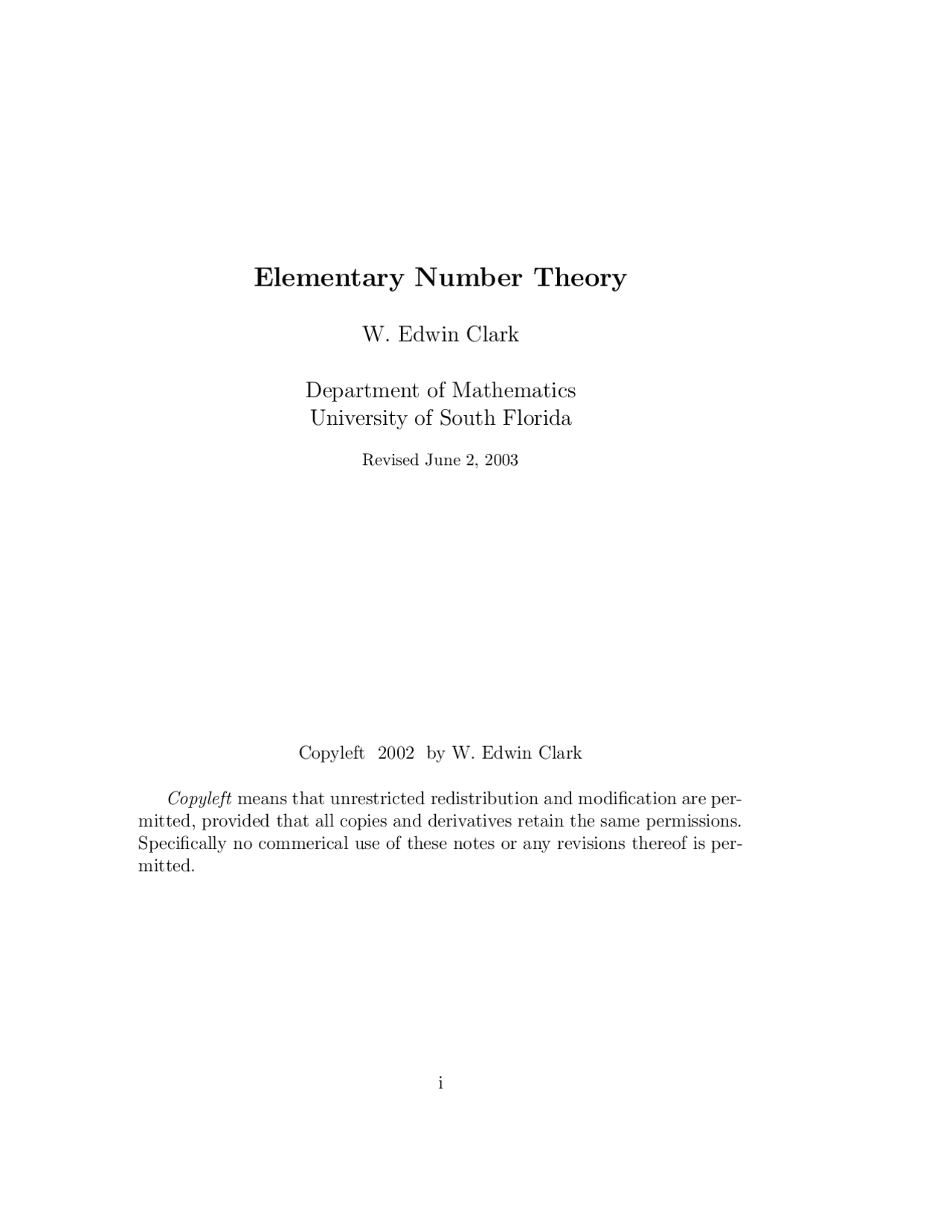 Elementary Number Theory Docsity