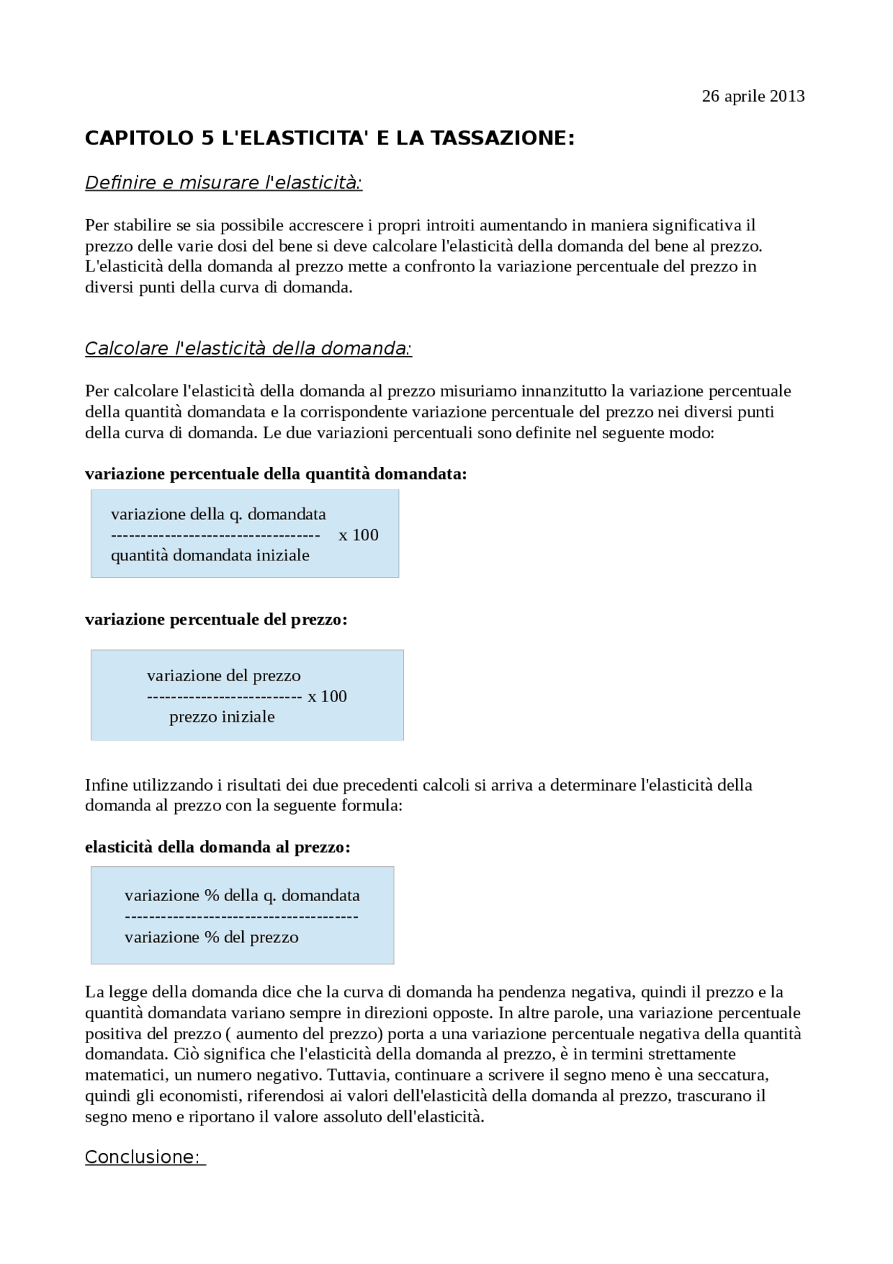 Riassunto Capitolo 5 Docsity