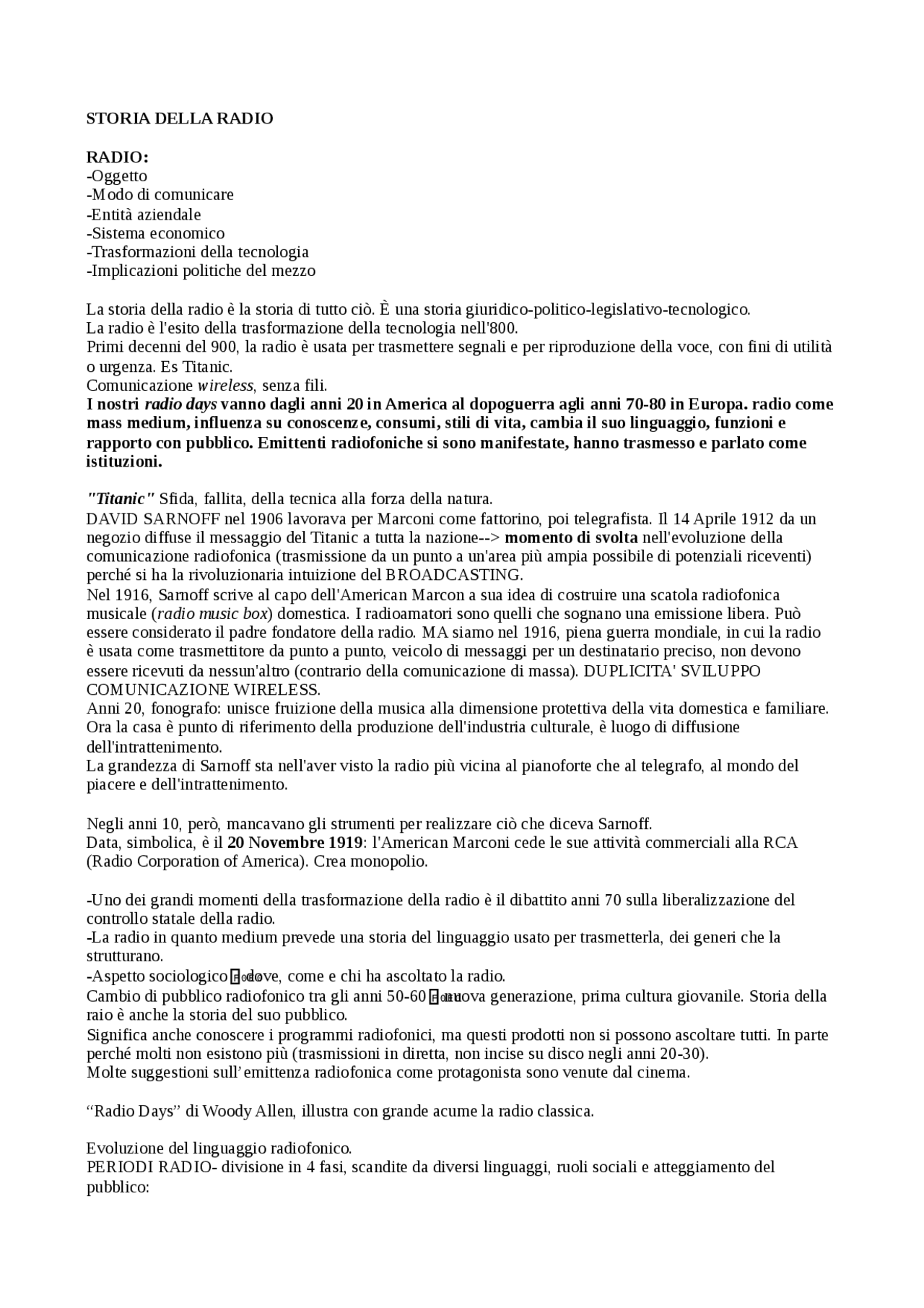 Storia Della Radio Docsity