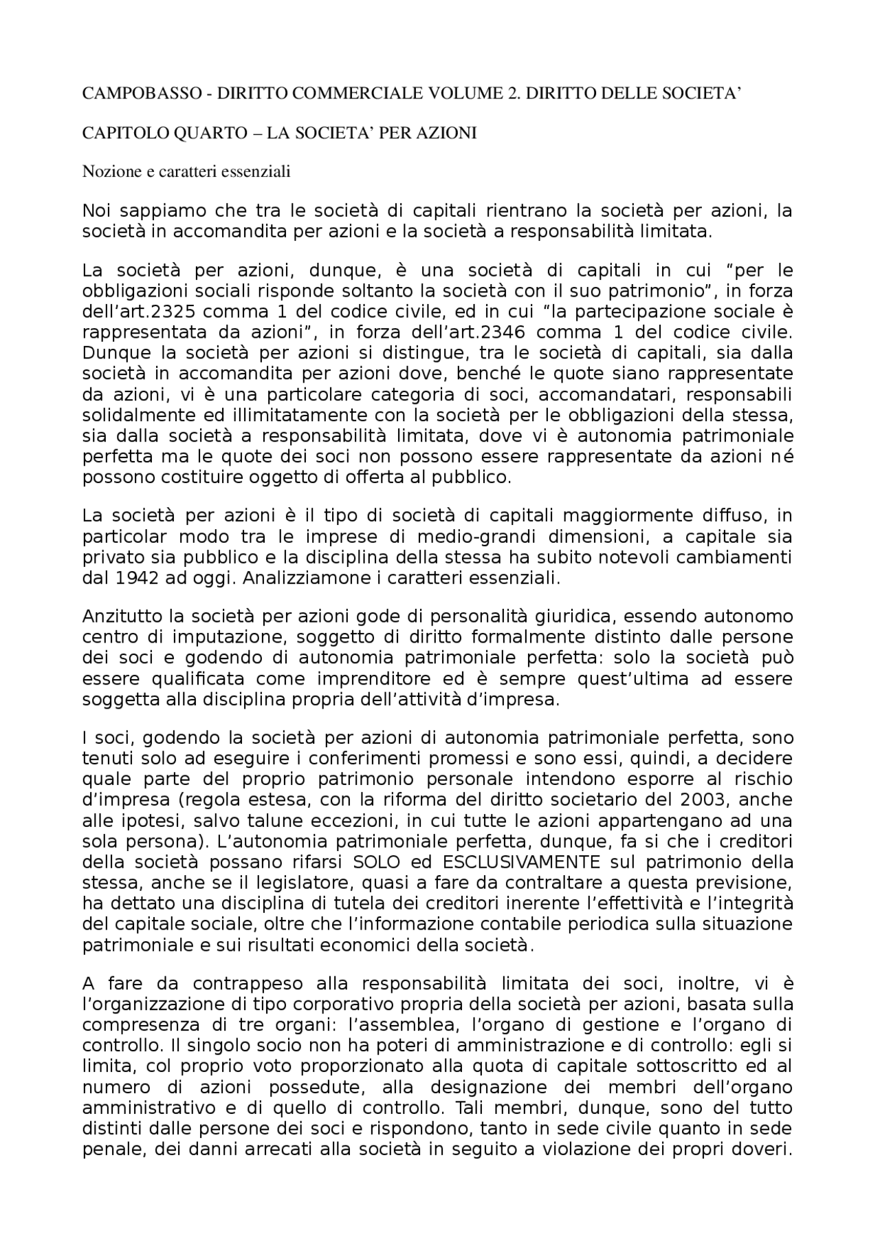 Campobasso Riassunto Docsity