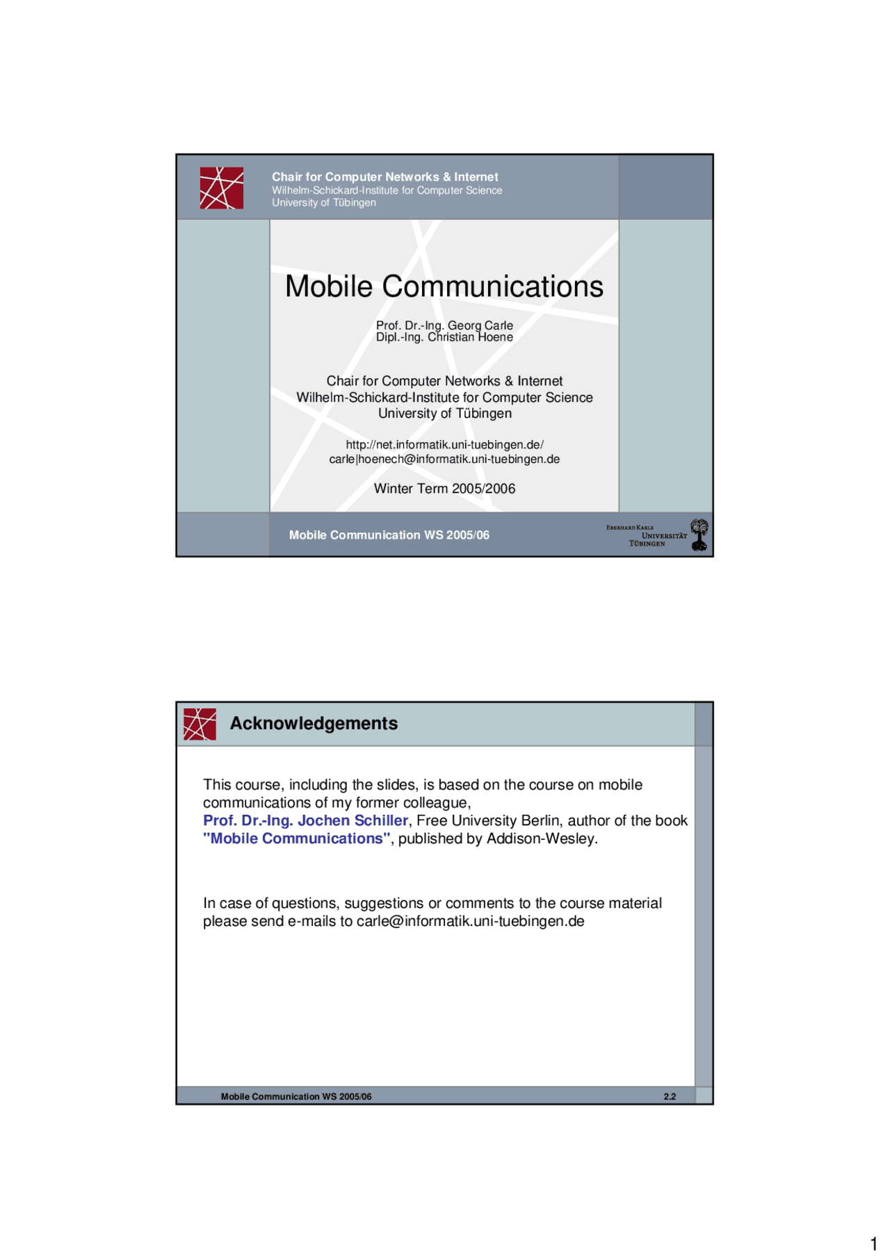 Mobile Communications Docsity