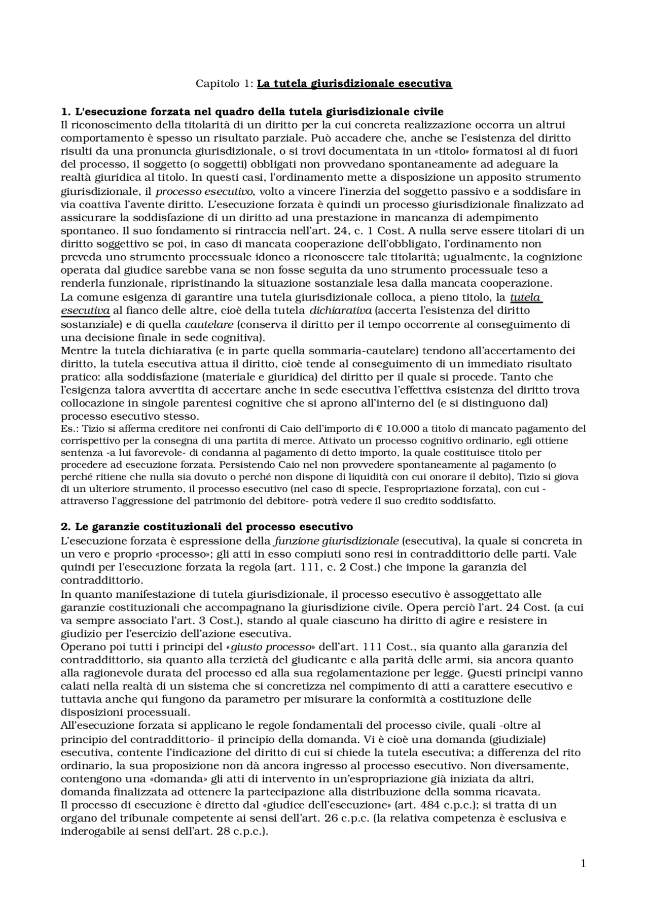 Esecuzione Forzata Docsity