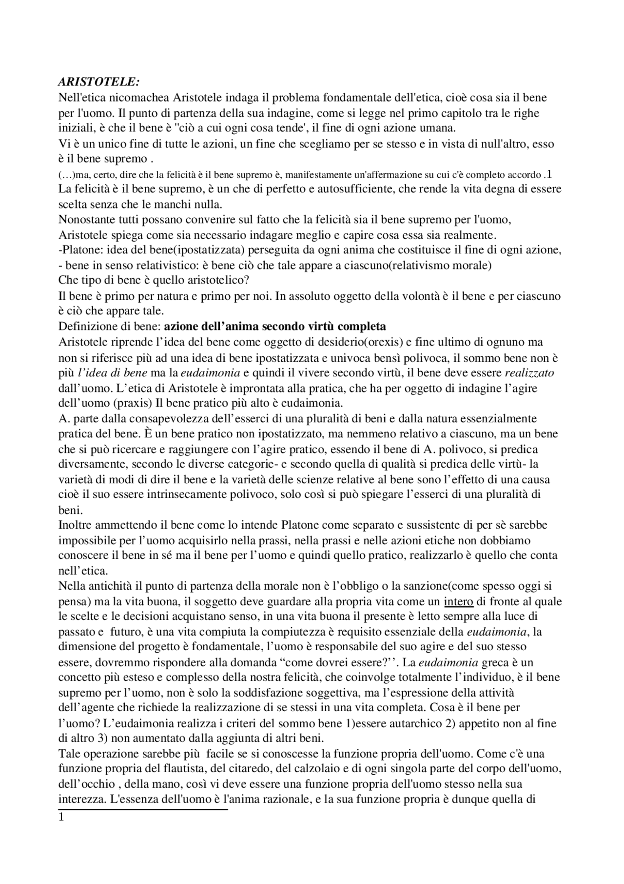 Aristotele Docsity