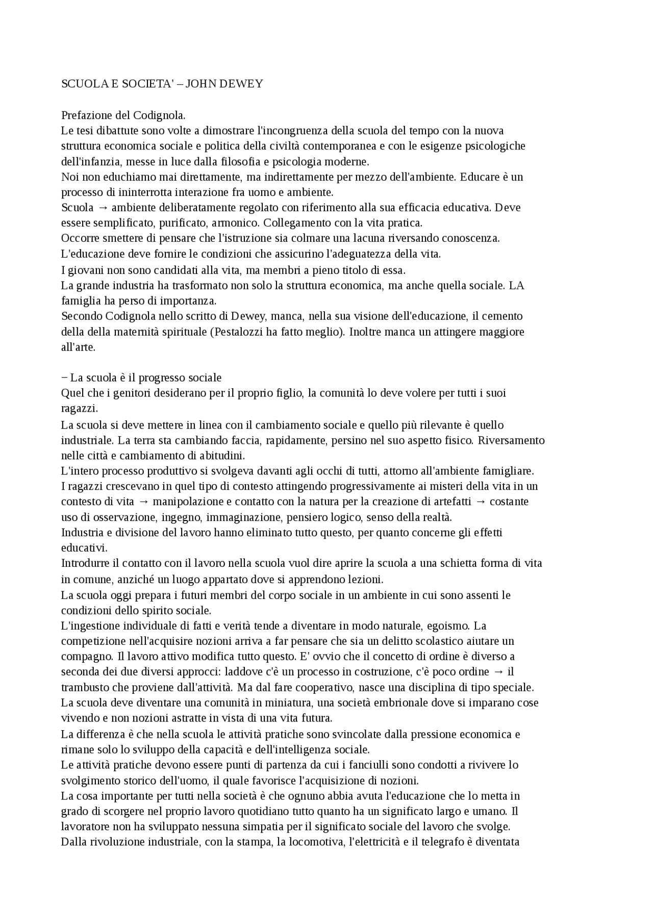 Scuola E Societa Docsity
