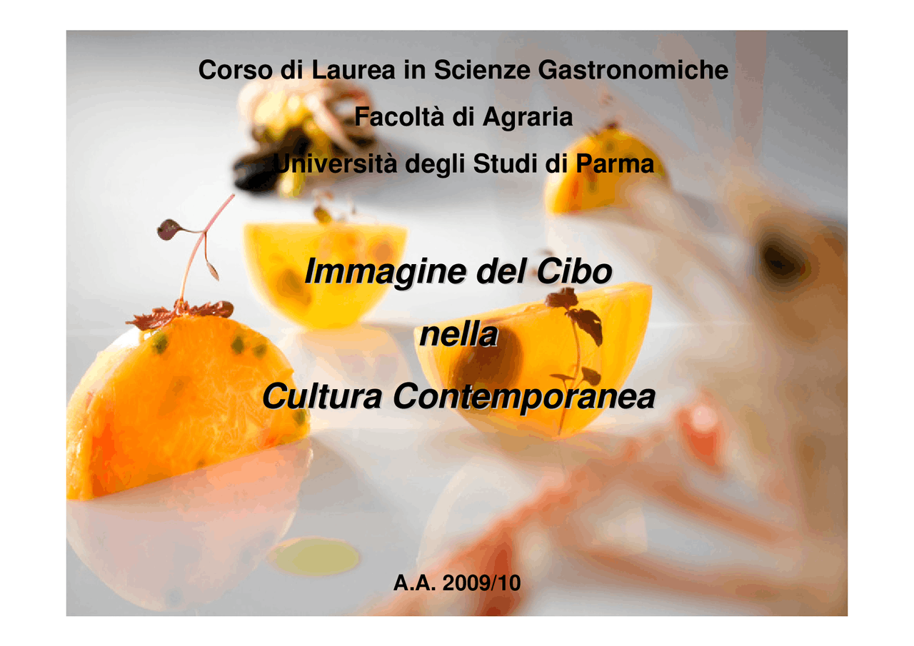 Immagine Del Cibo Lez1 Docsity