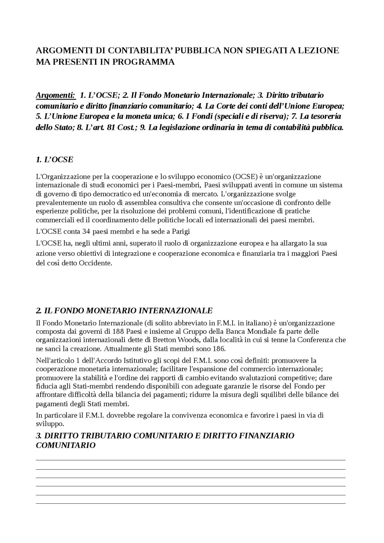 Contabilità Pubblica Docsity