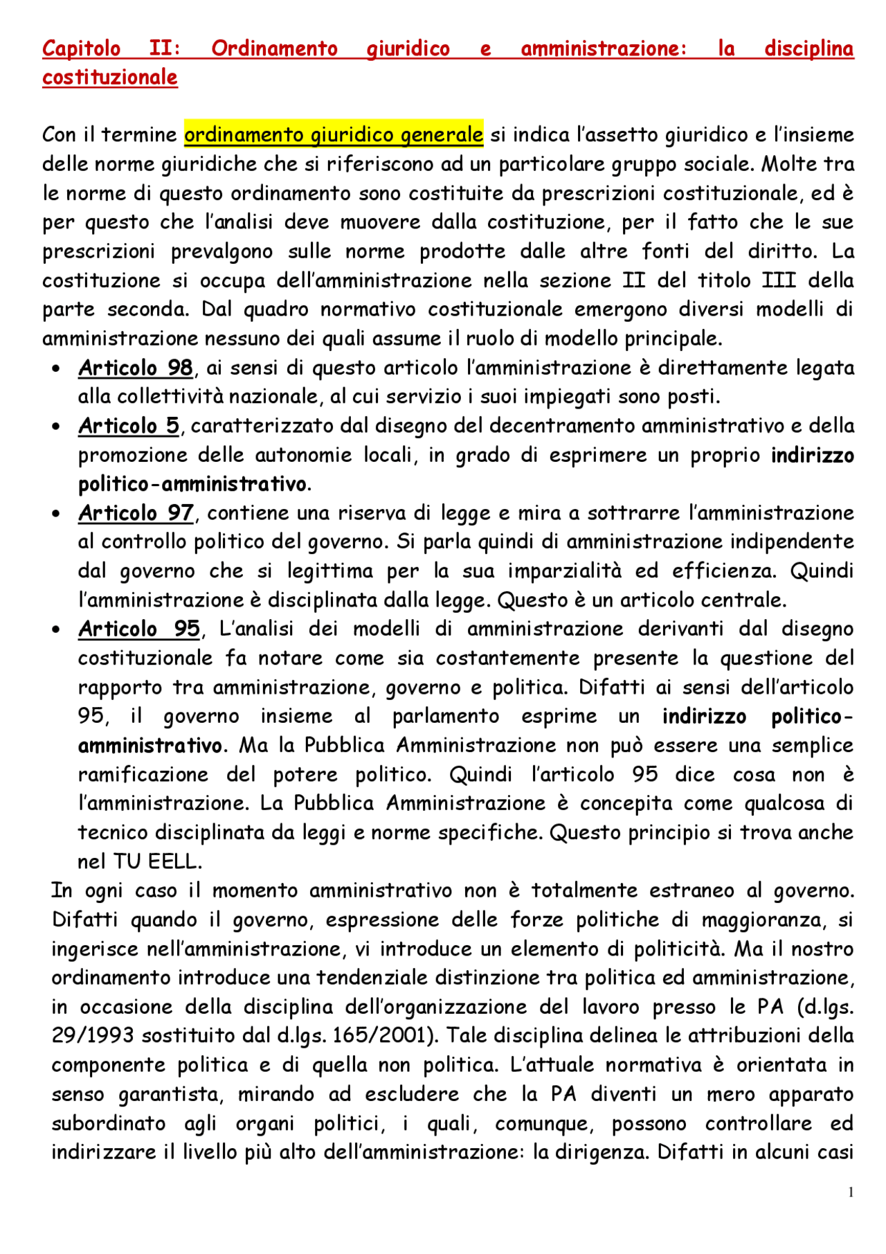 Riassunto Compendio Docsity