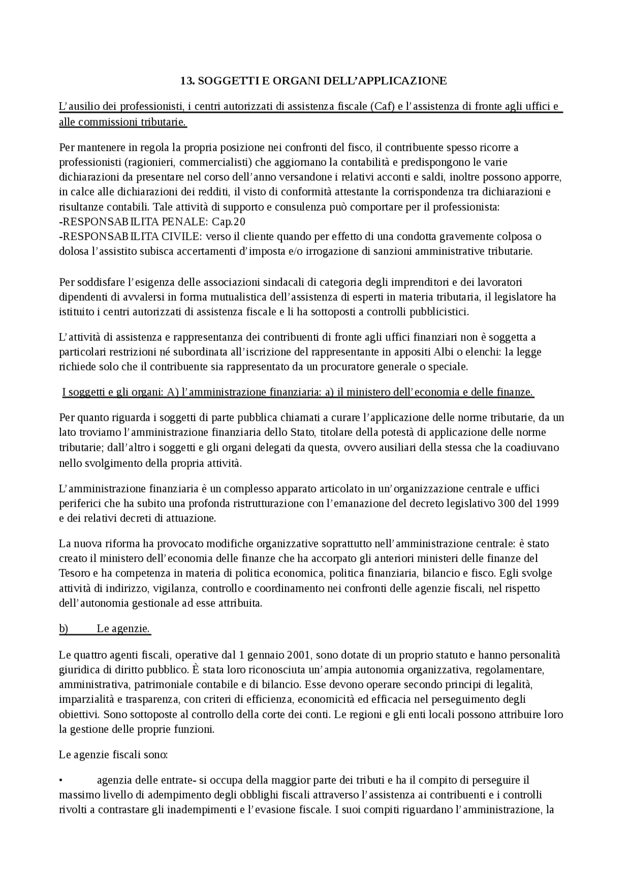 Soggetti E Organi Di Applicazione Docsity