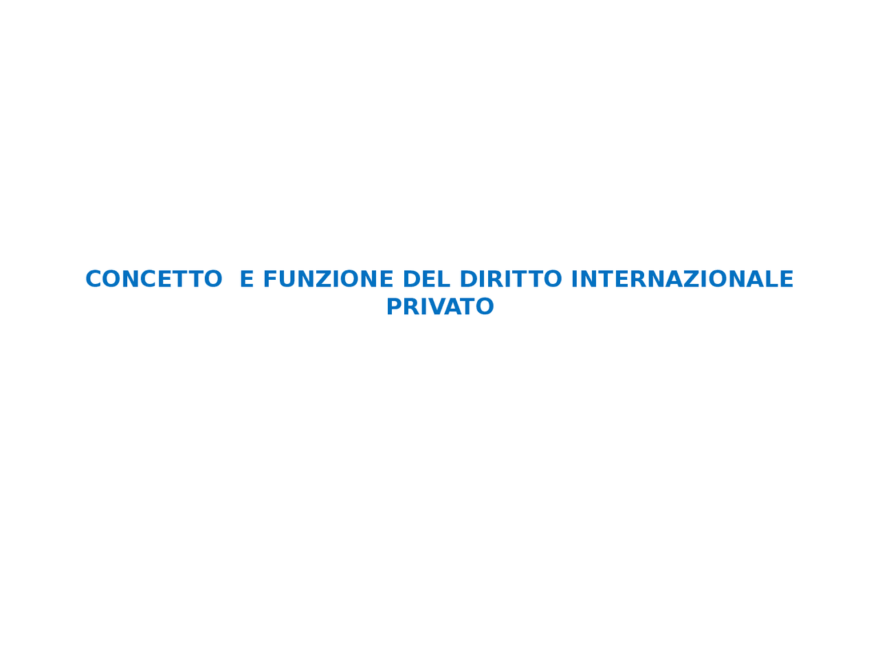 Slides diritto internazionale privato - Docsity