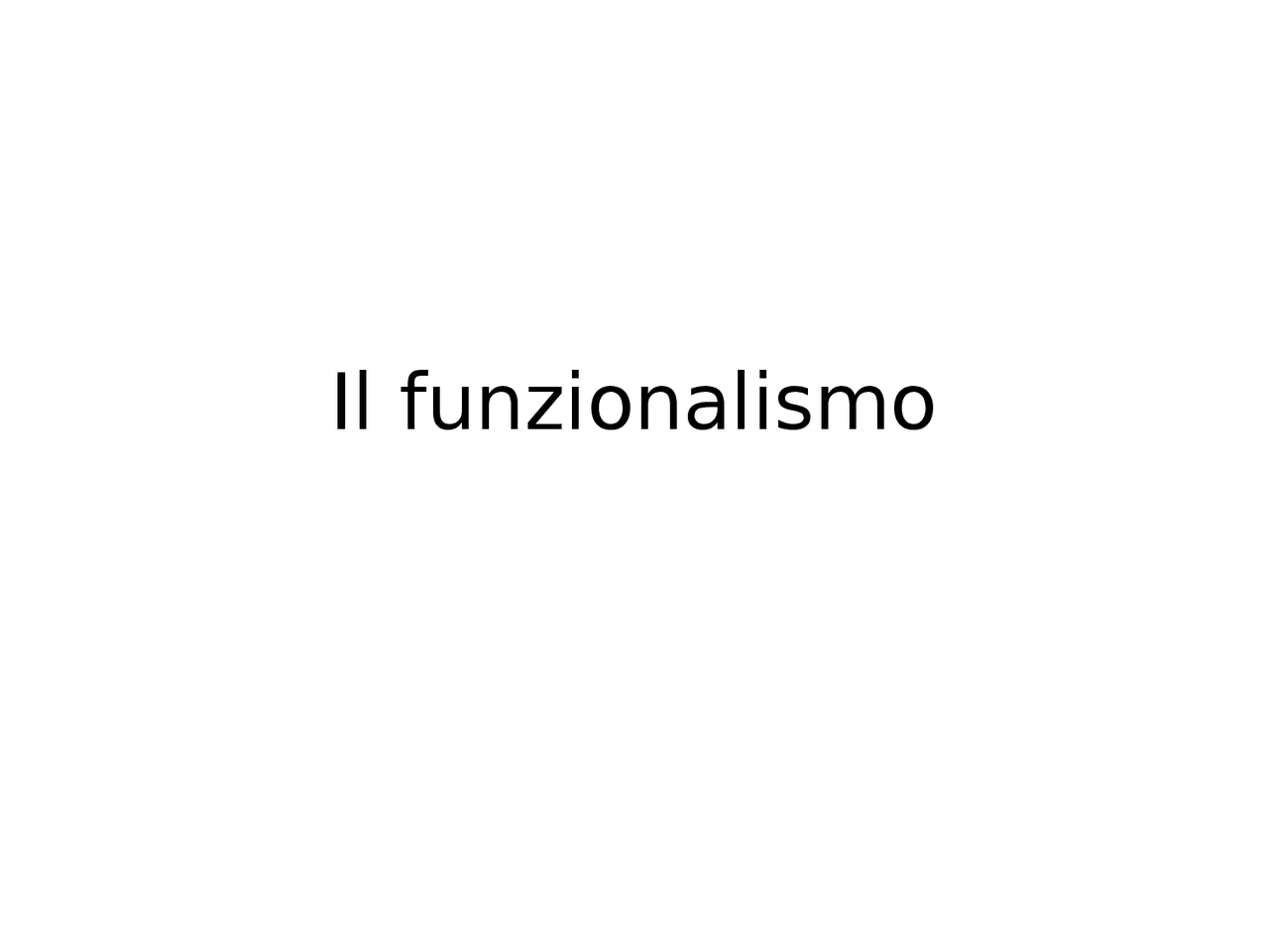 Funzionalismo Docsity