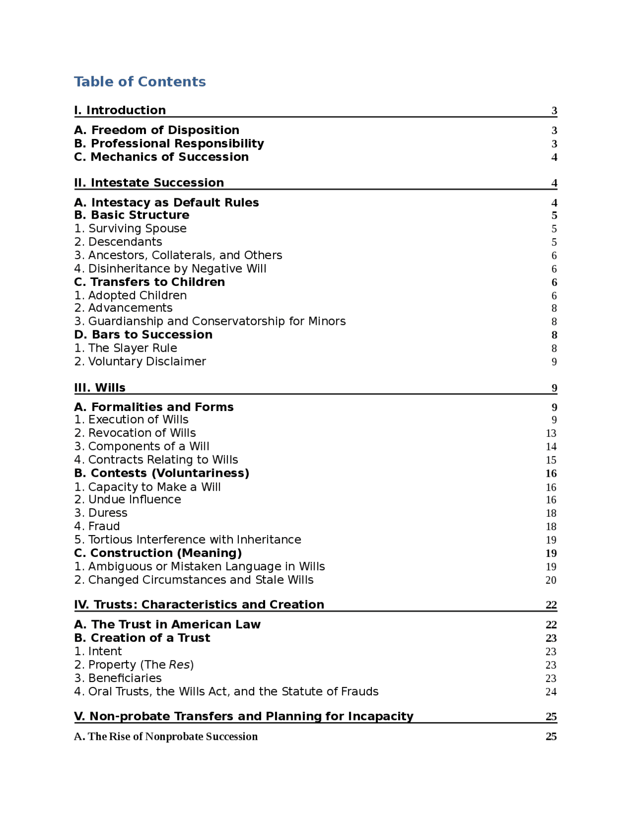 Trusts And Estates Outline Docsity