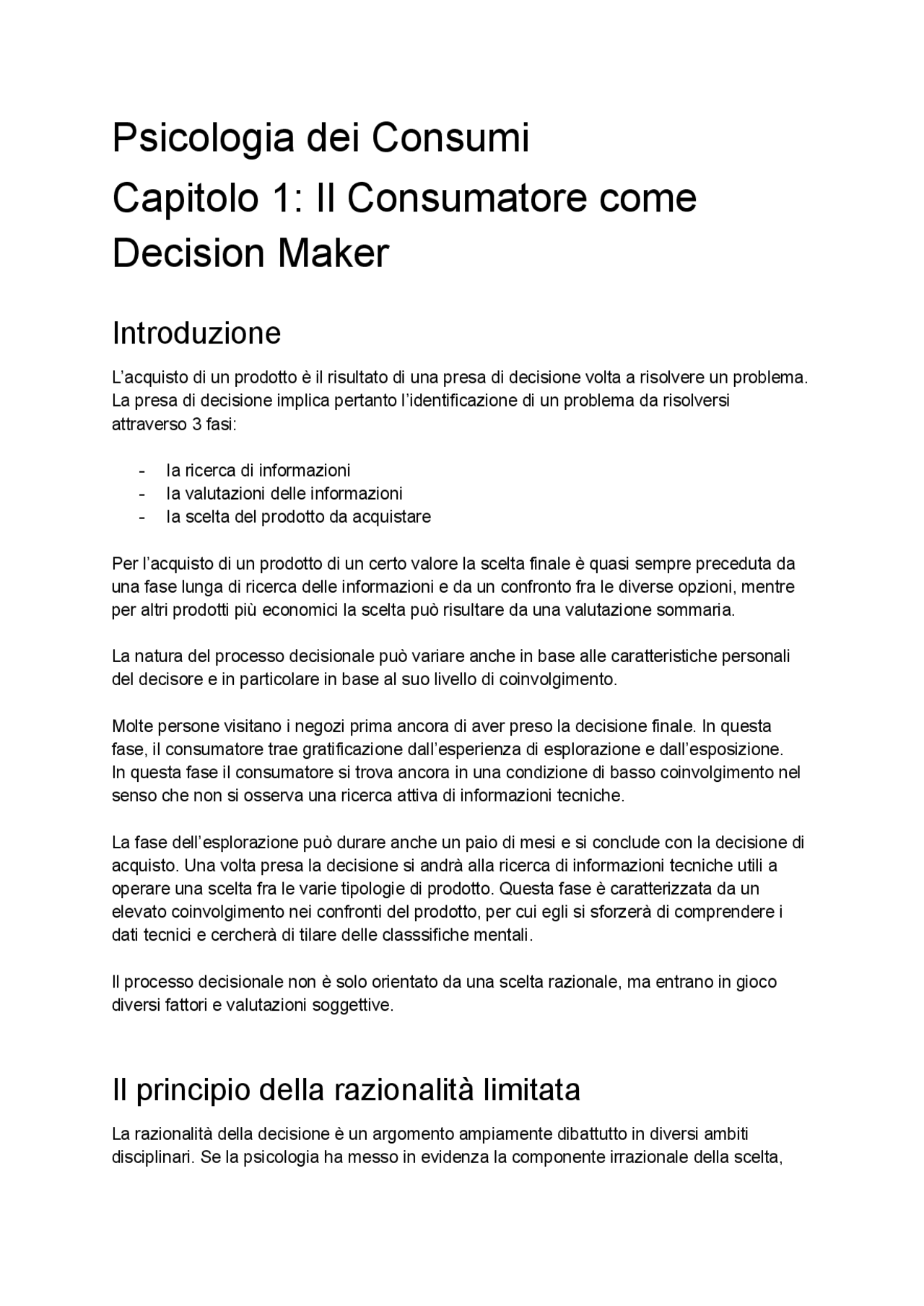 Psicologia Dei Consumi Iulm Docsity