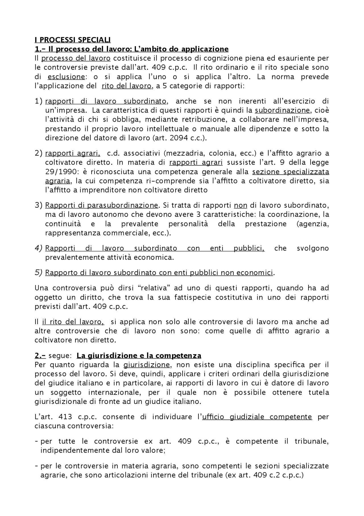 Luiso Diritto Processuale Civile I Processi Speciali Iv Vol Docsity