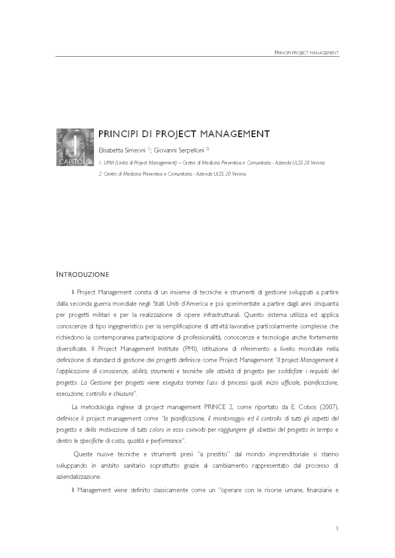 Principi Di Project Management Docsity