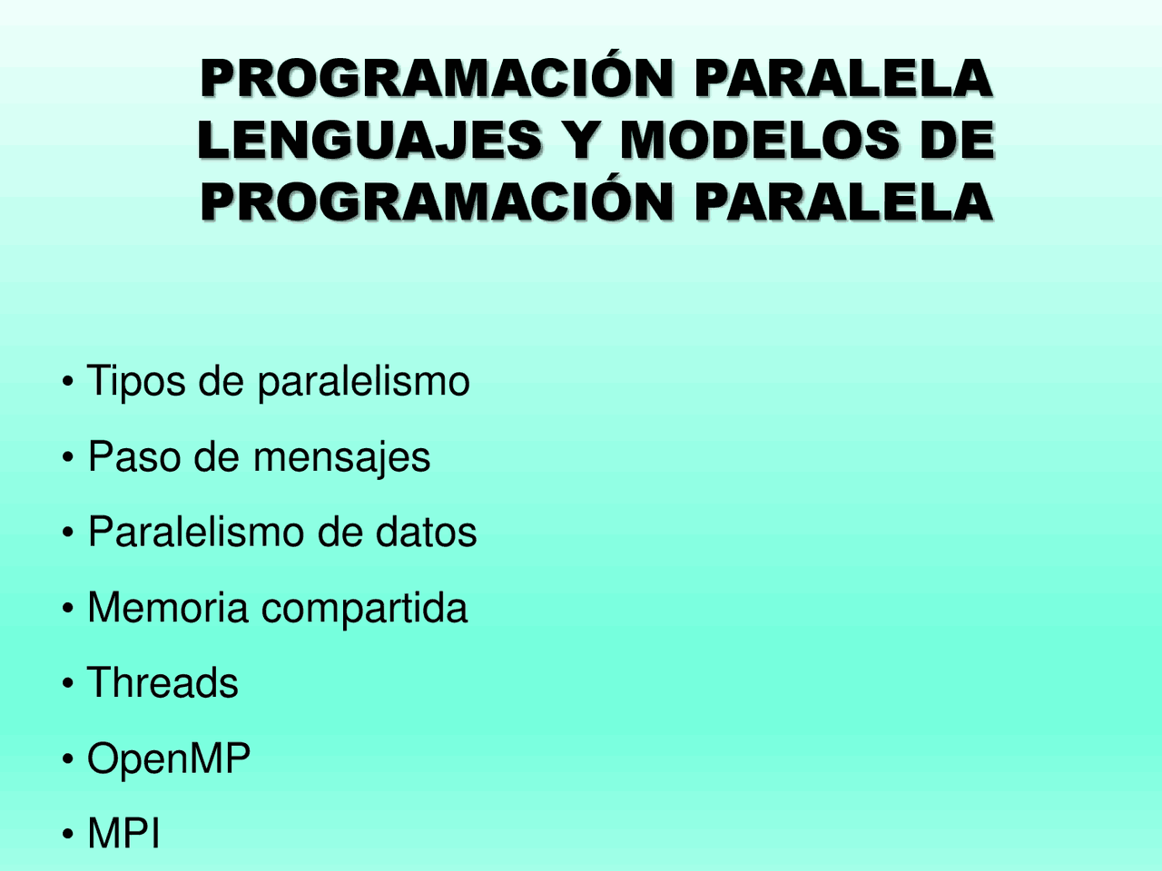 Apuntes sobre la programación paralela - Docsity