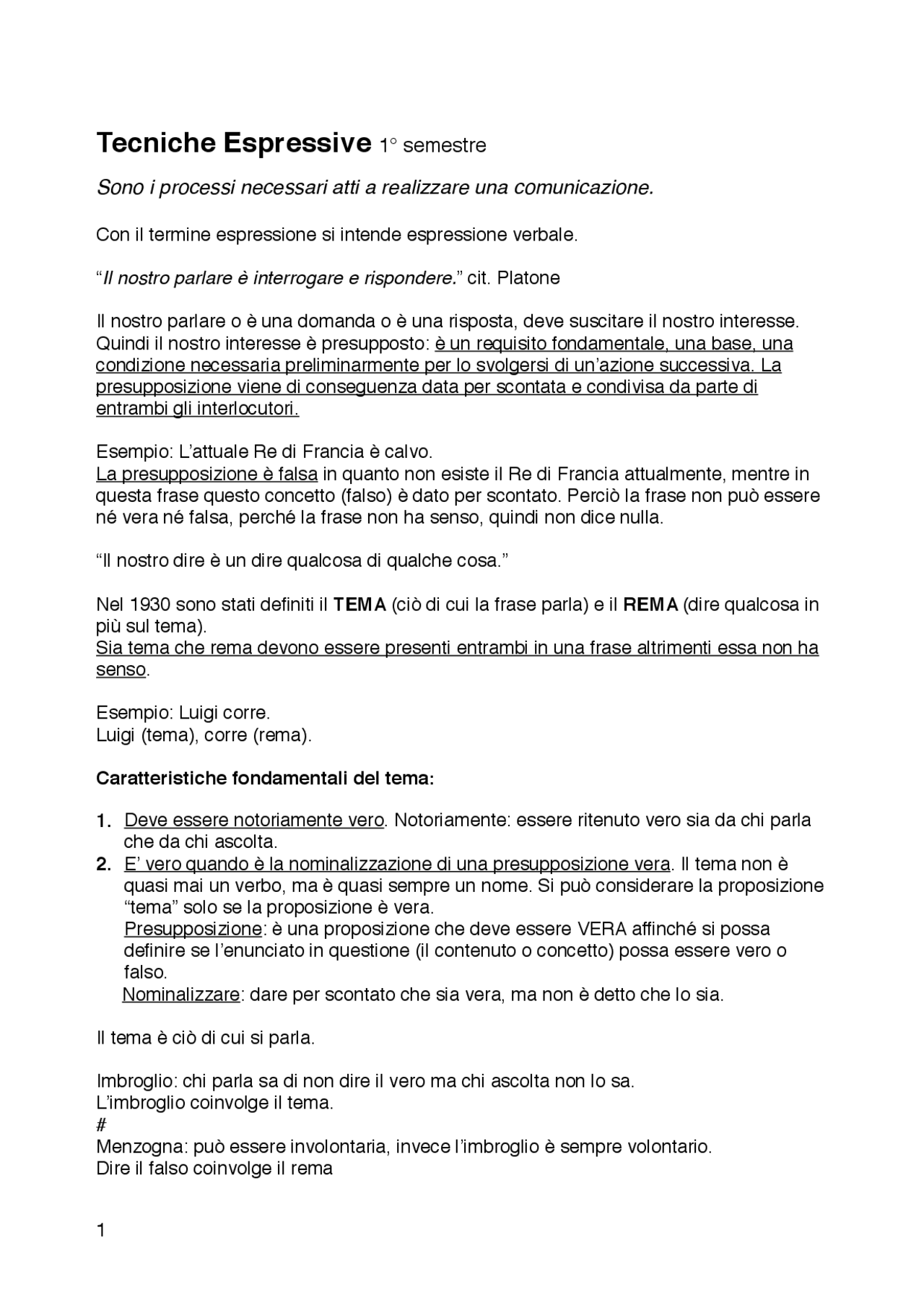 Tecniche Espressive Appunti Docsity