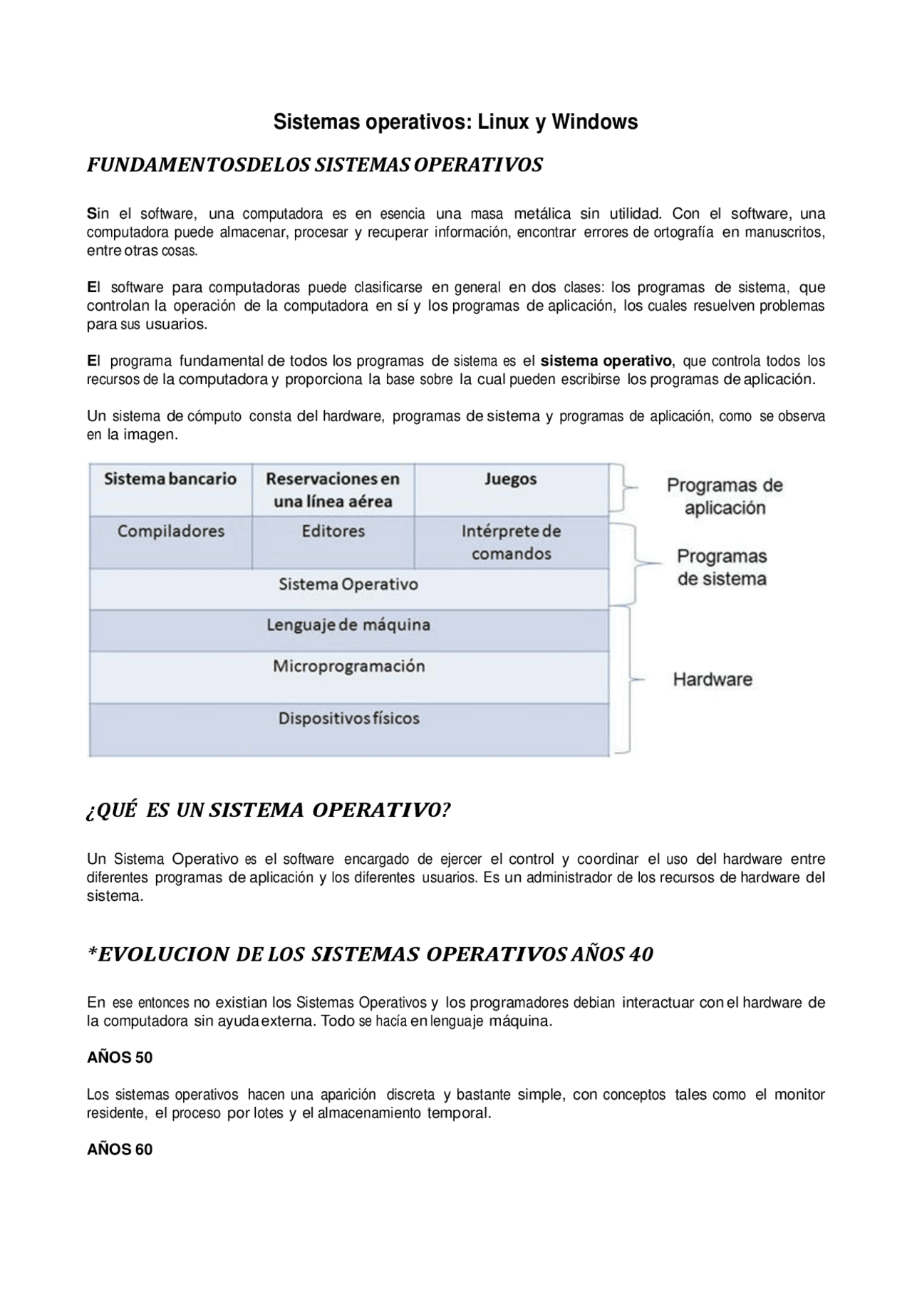 Apuntes Sobre Los Sistemas Operativos De Windows Docsity