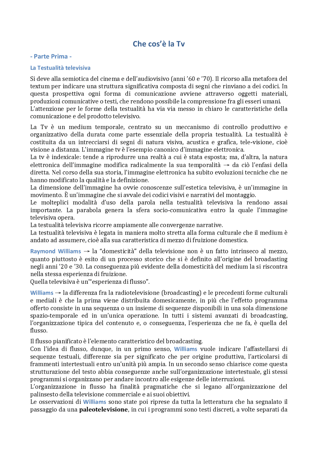 Che Cose La Televisione Docsity