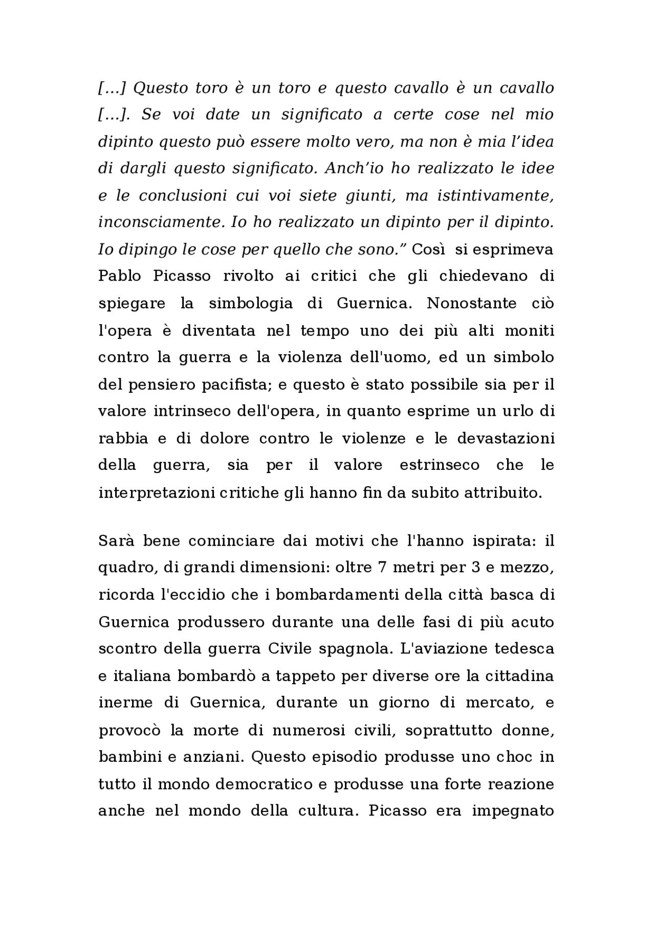 Guernica Docsity