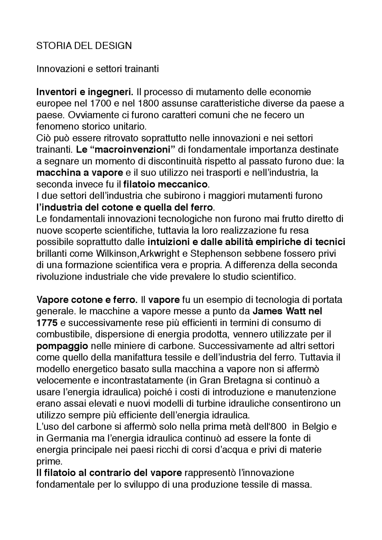 Storia Del Design Docsity