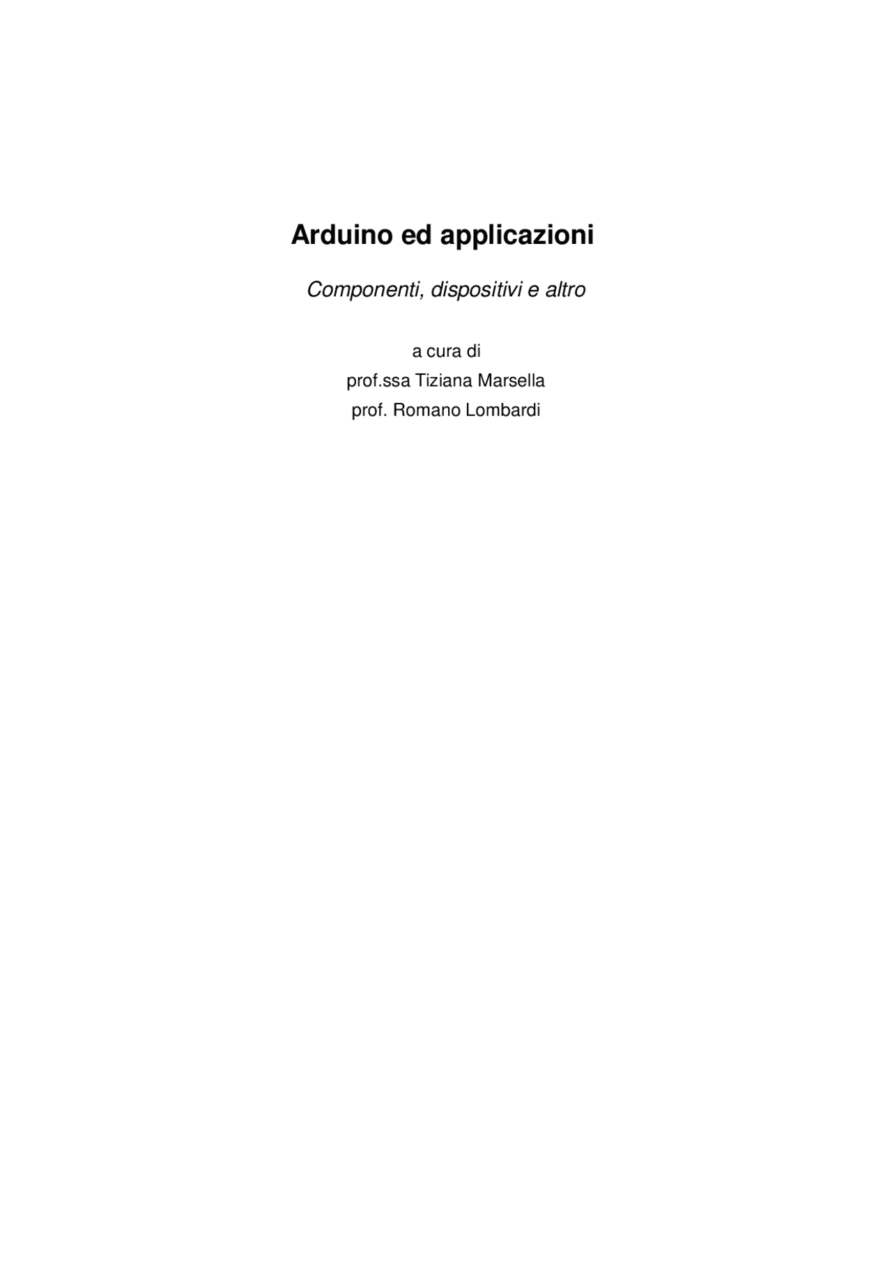 Applicazioni Per Arduino Docsity