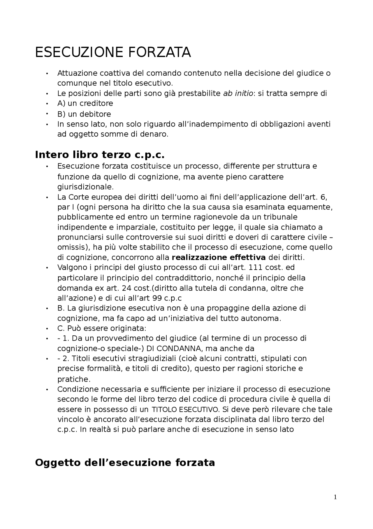 Esecuzione Forzata Slide Eseca Docsity