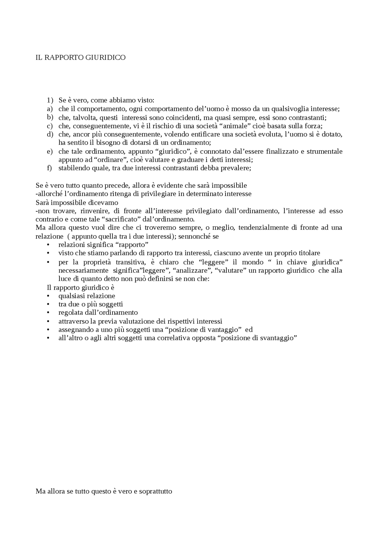 Il Rapporto Giuridico Appunti Di Diritto Privato Docsity