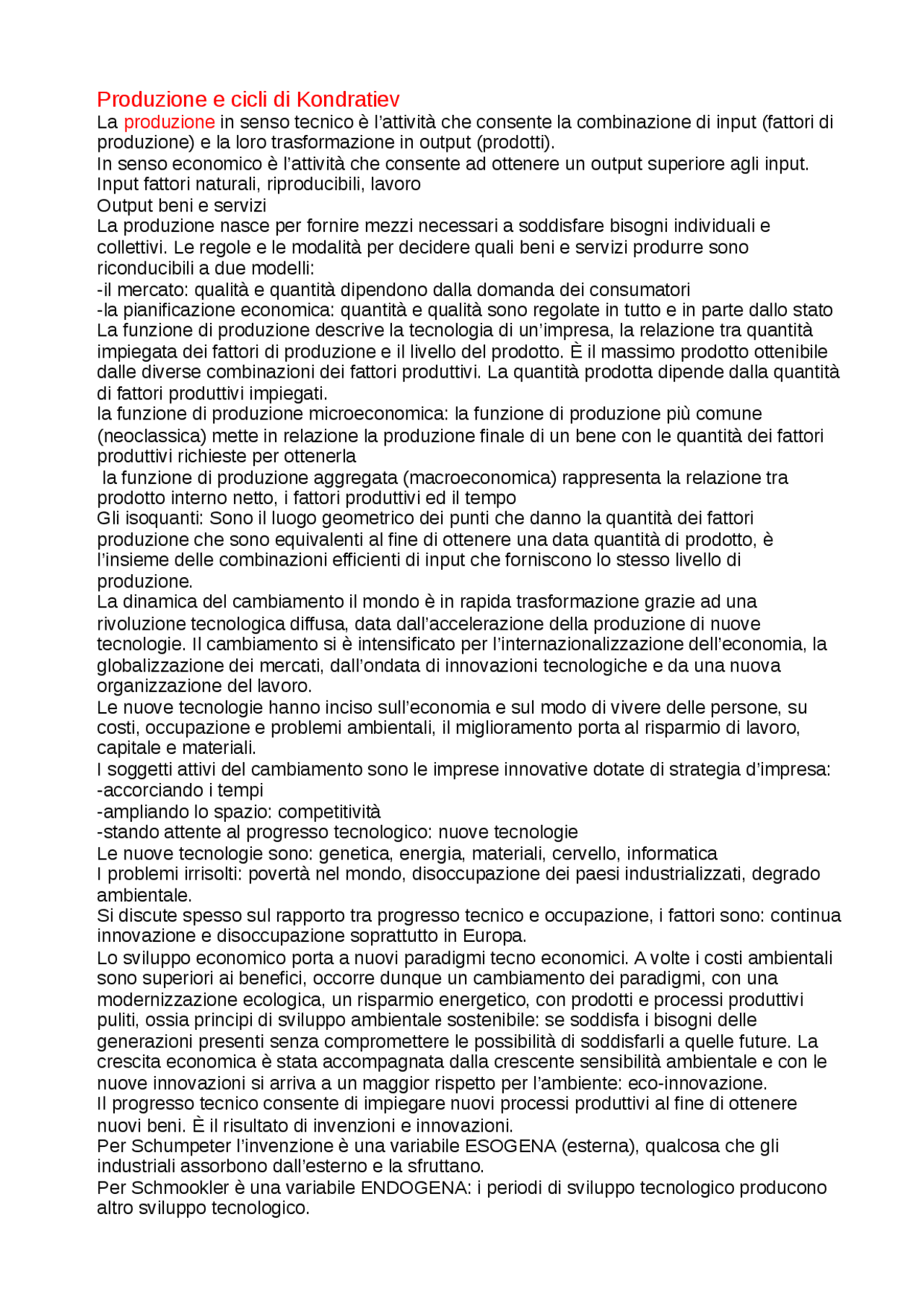 Tecnologia E Gestione Della Produzione Docsity