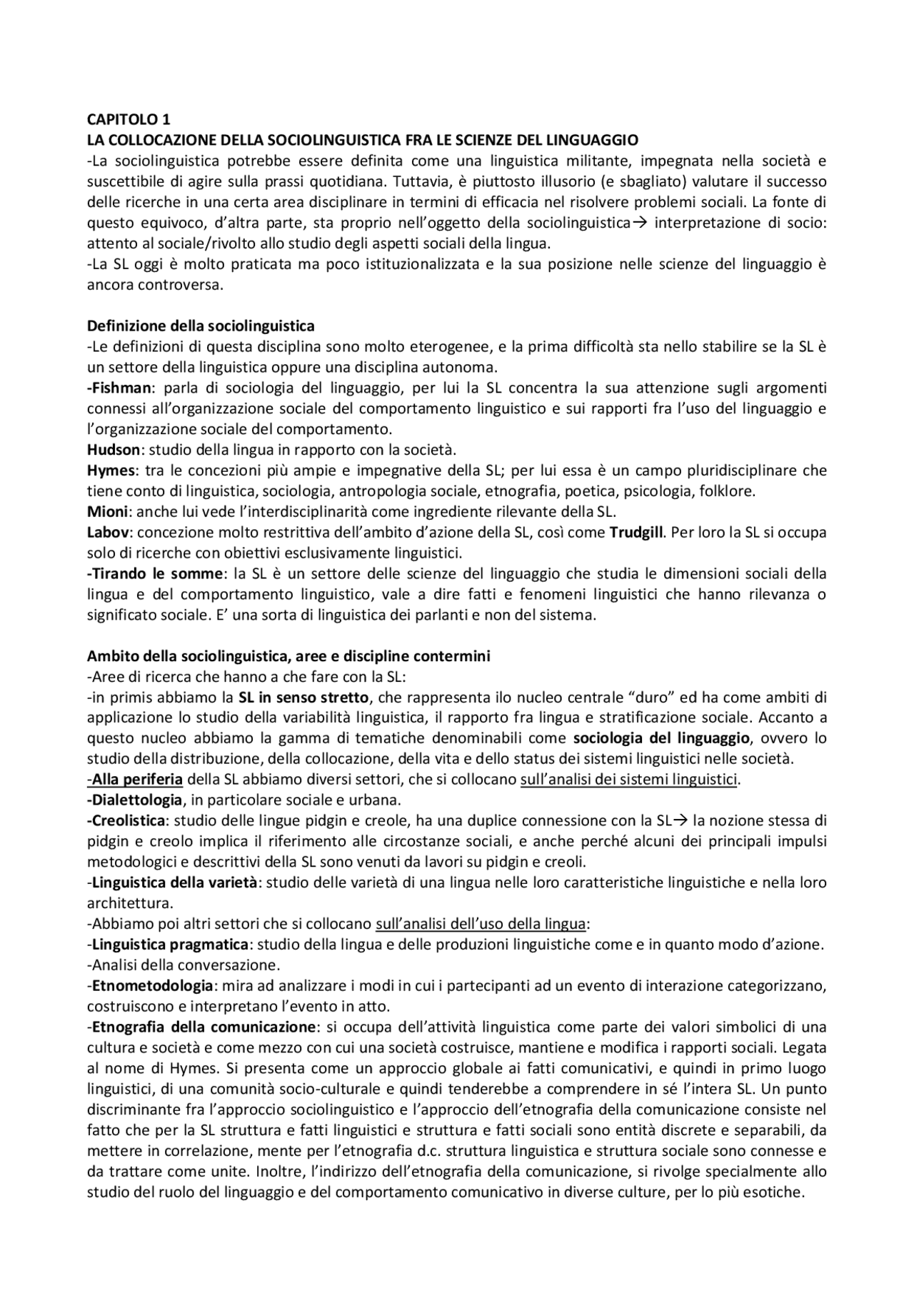 Fondamenti Di Sociolinguistica Berruto Docsity