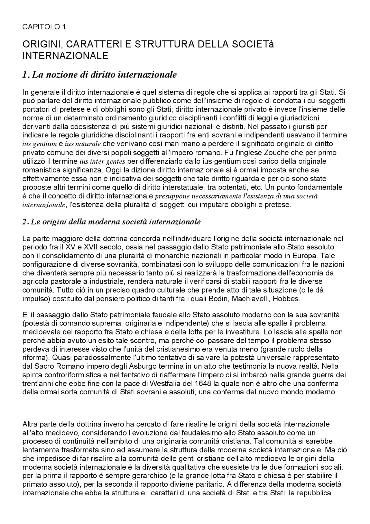 Riassunto Treves Diritto Internazionale Problemi Fondamentali Docsity