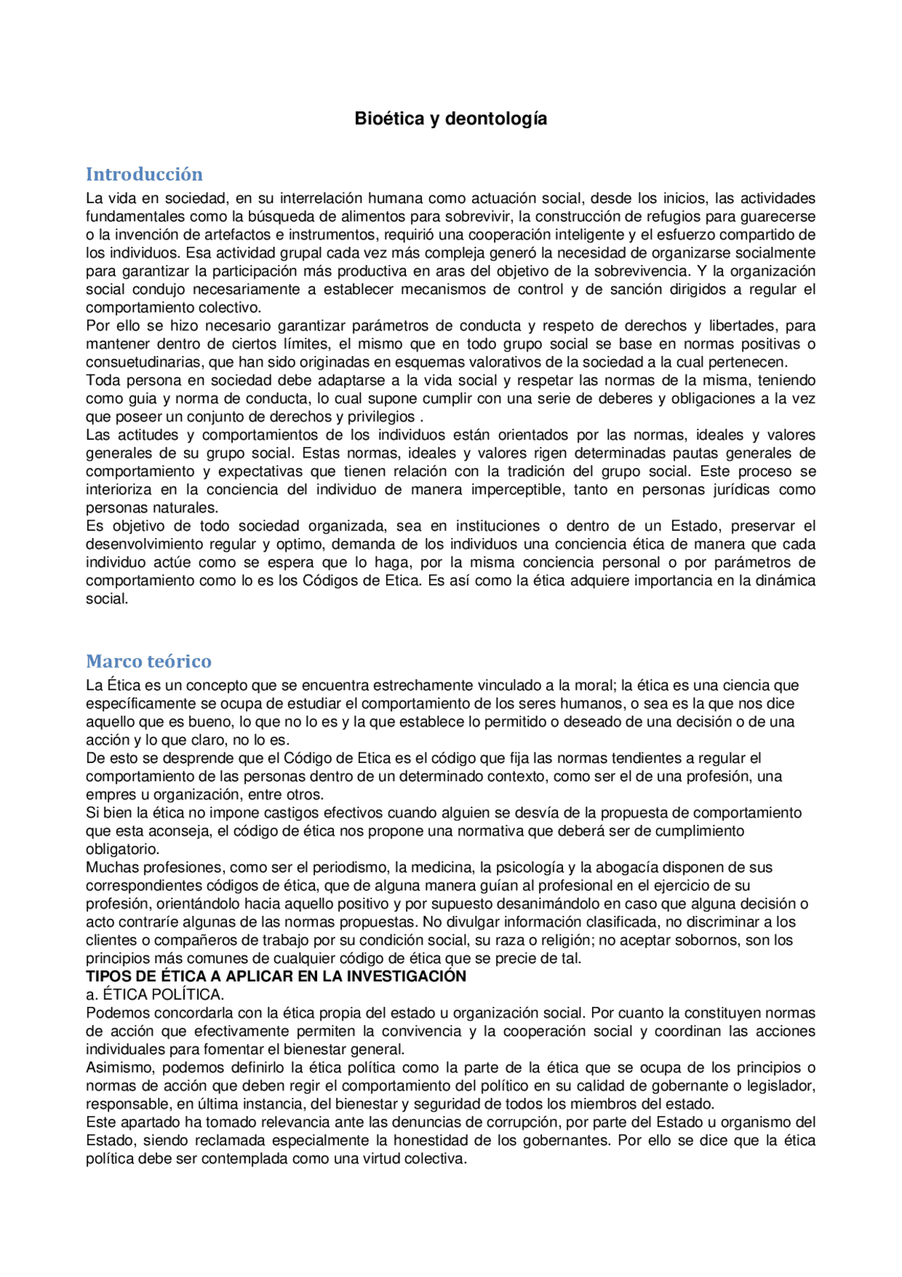 Apuntes Sobre La Deontología Docsity