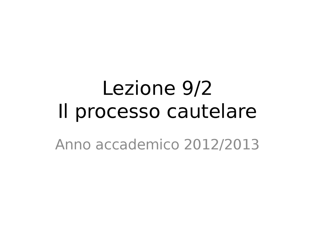 Schemi Di Diritto Processuale Civileil Processo Cautelare Docsity