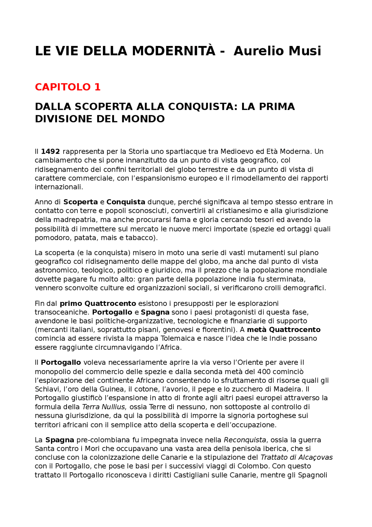 Le Vie Della Modernità Cap 1 21 Docsity