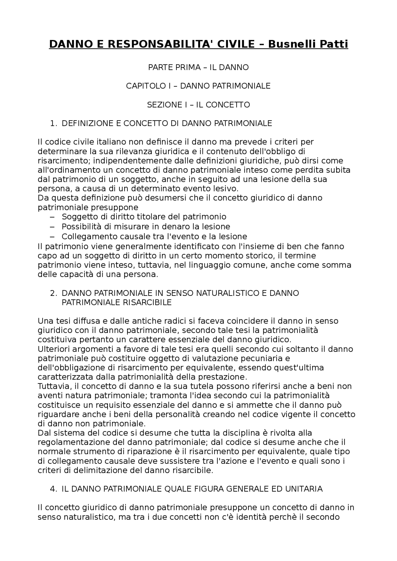 Illecito Civile Docsity