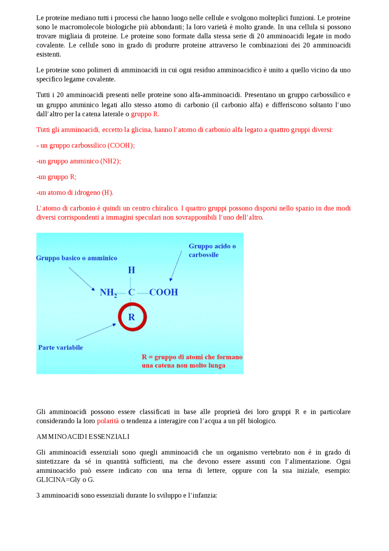 Riassunto Biochimica Docsity