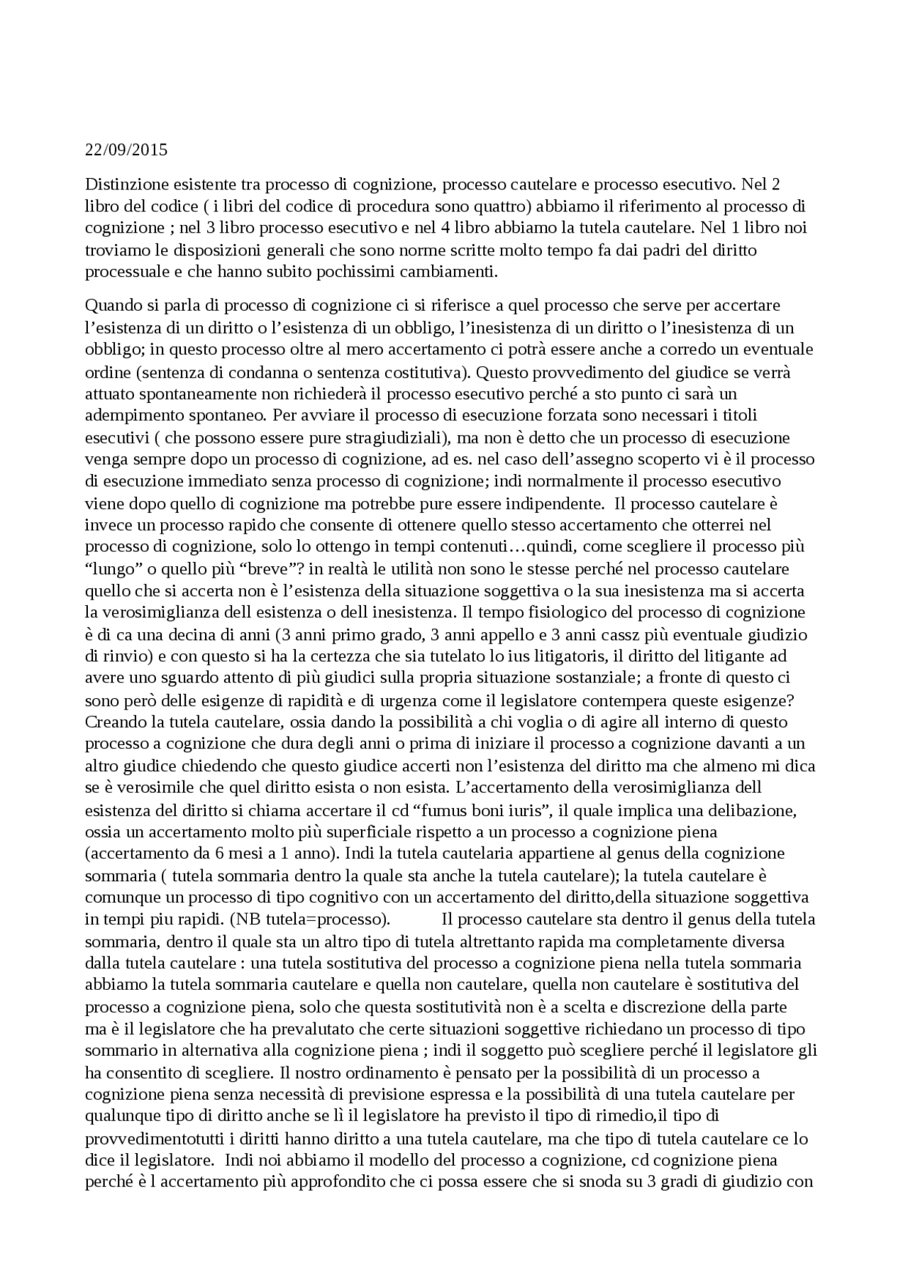 Lezioni Di Diritto Processuale Civile Docsity