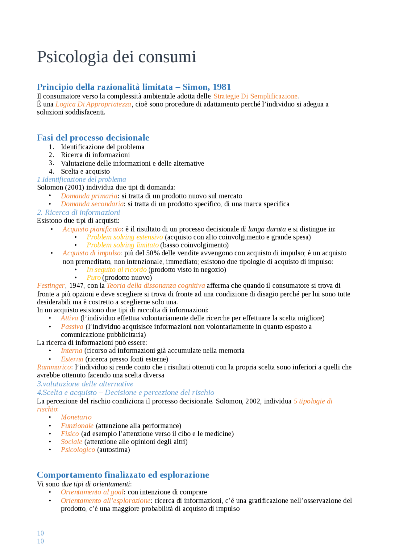 Riassunto Psicologia Dei Consumi Di Vincenzo Russo Iulm Docsity