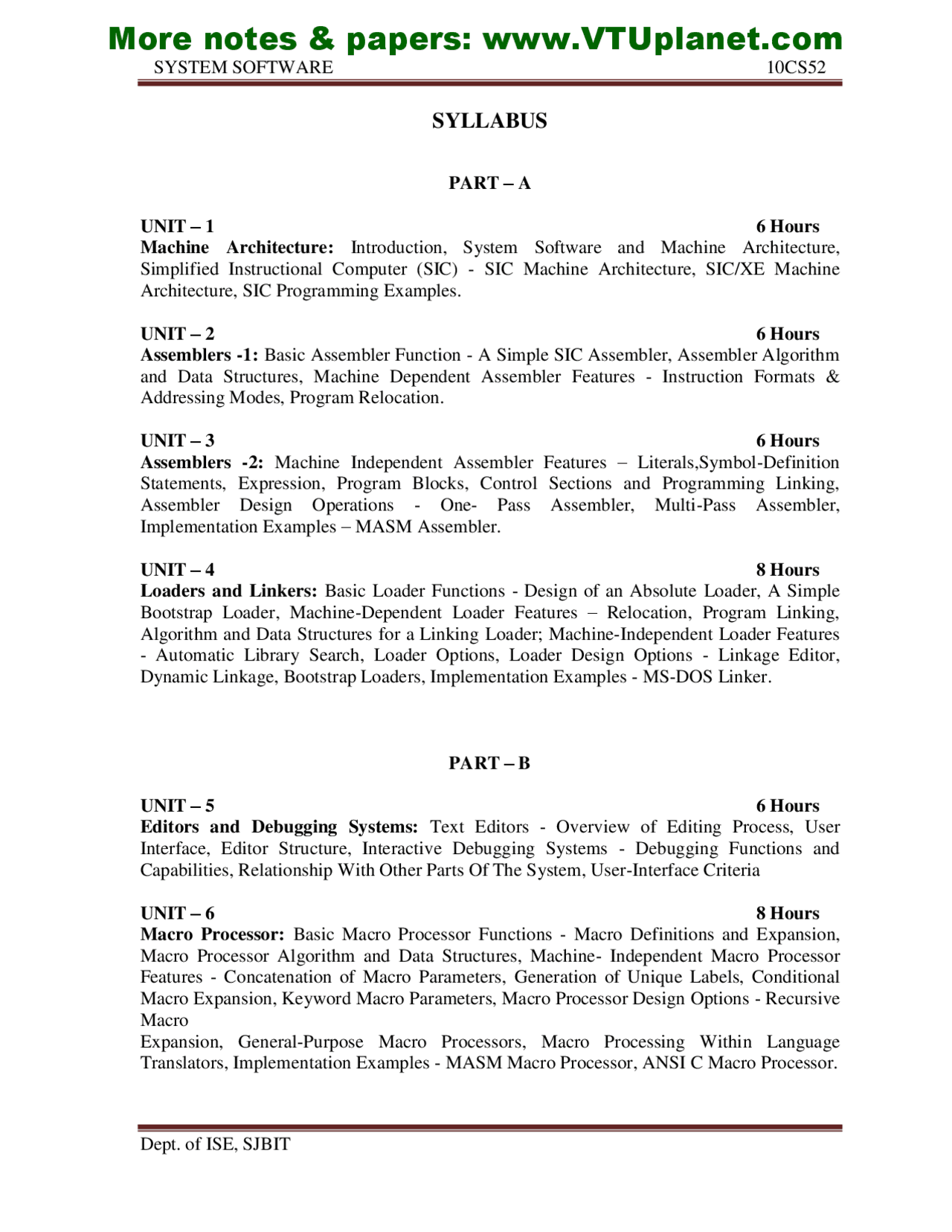 System software notes 10cs52(vtuplanet.com) - Docsity