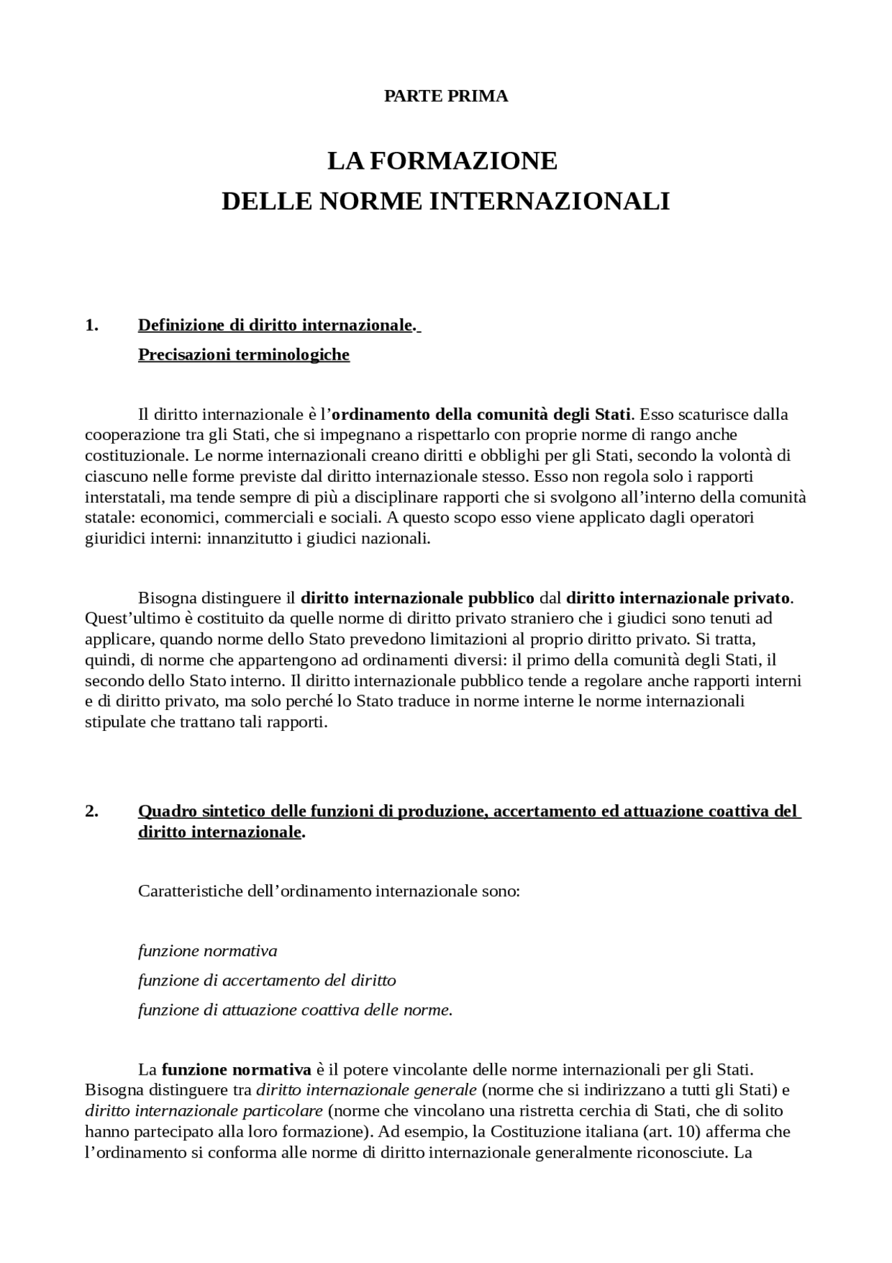 Riassunto Benedetto Conforti Diritto Internazionale Docsity