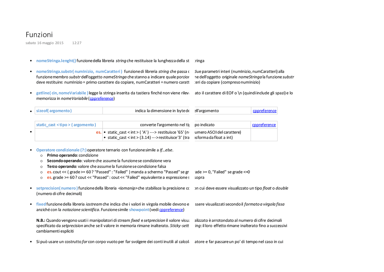 Funzioni Docsity