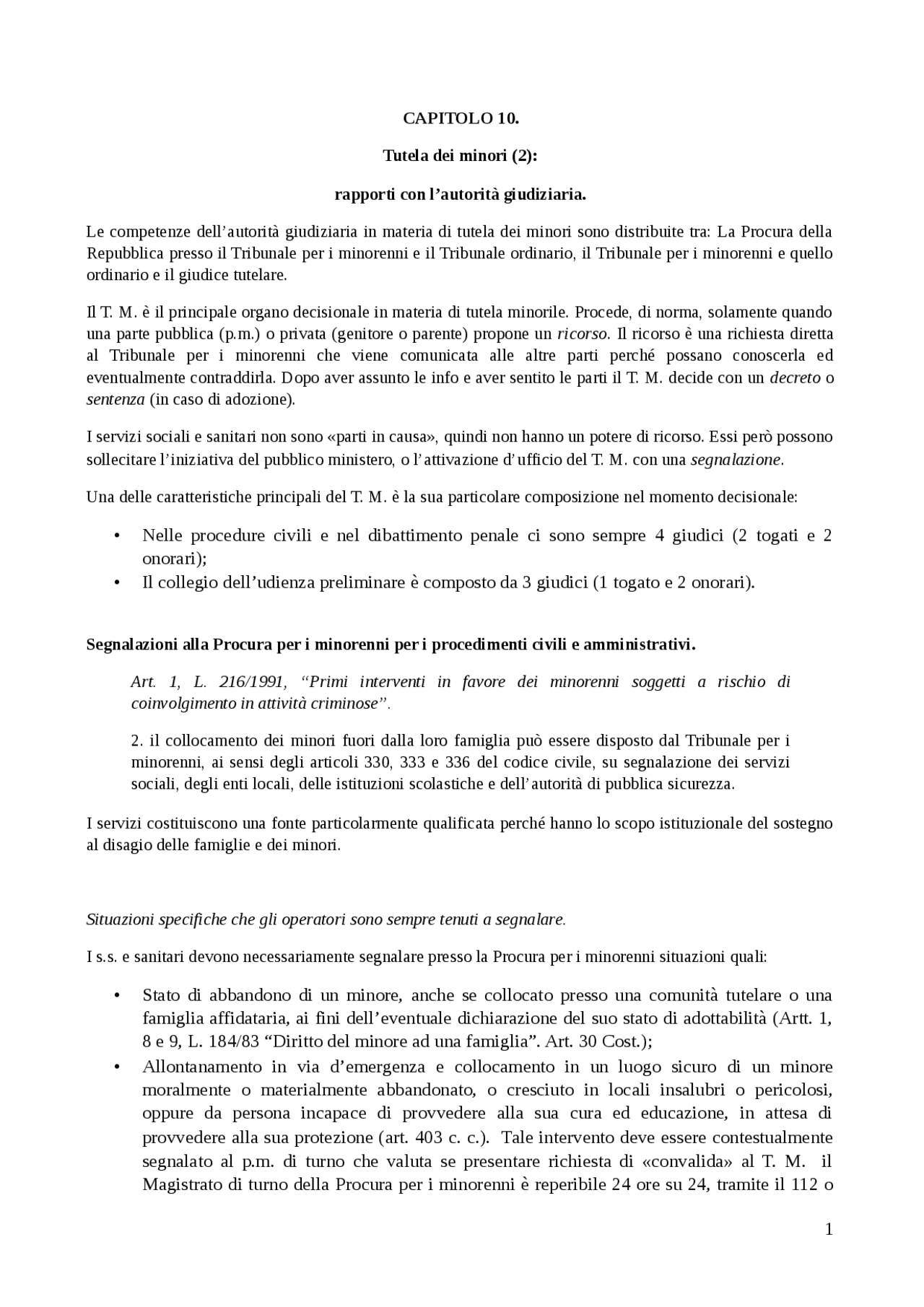 Linee Guida E Procedure Del Servizio Sociale Docsity