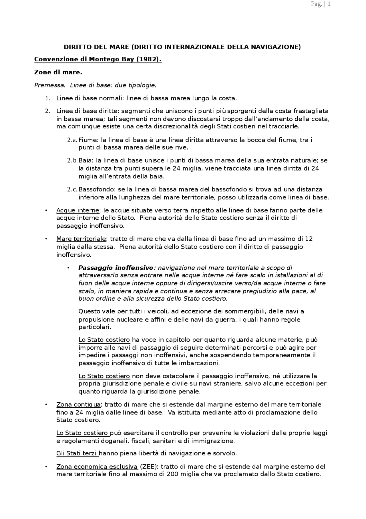 Diritto del mare - Docsity