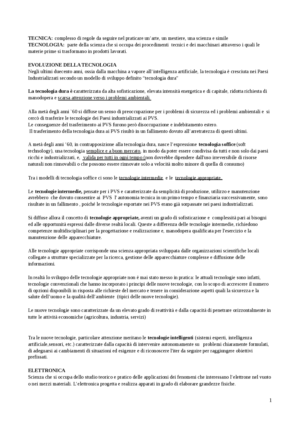 Riassunto Tecnologie Dei Cicli Produttivi Docsity