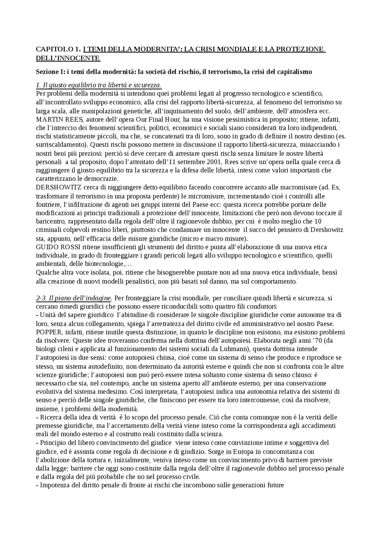 Giustizia E Modernità Docsity