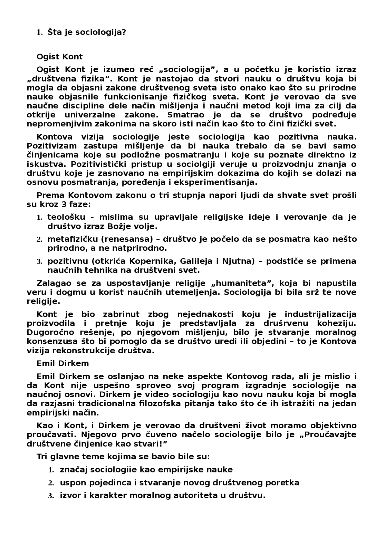 Sociologija Nova Skripta Rezime Predlog Opšta Sociologija Docsity