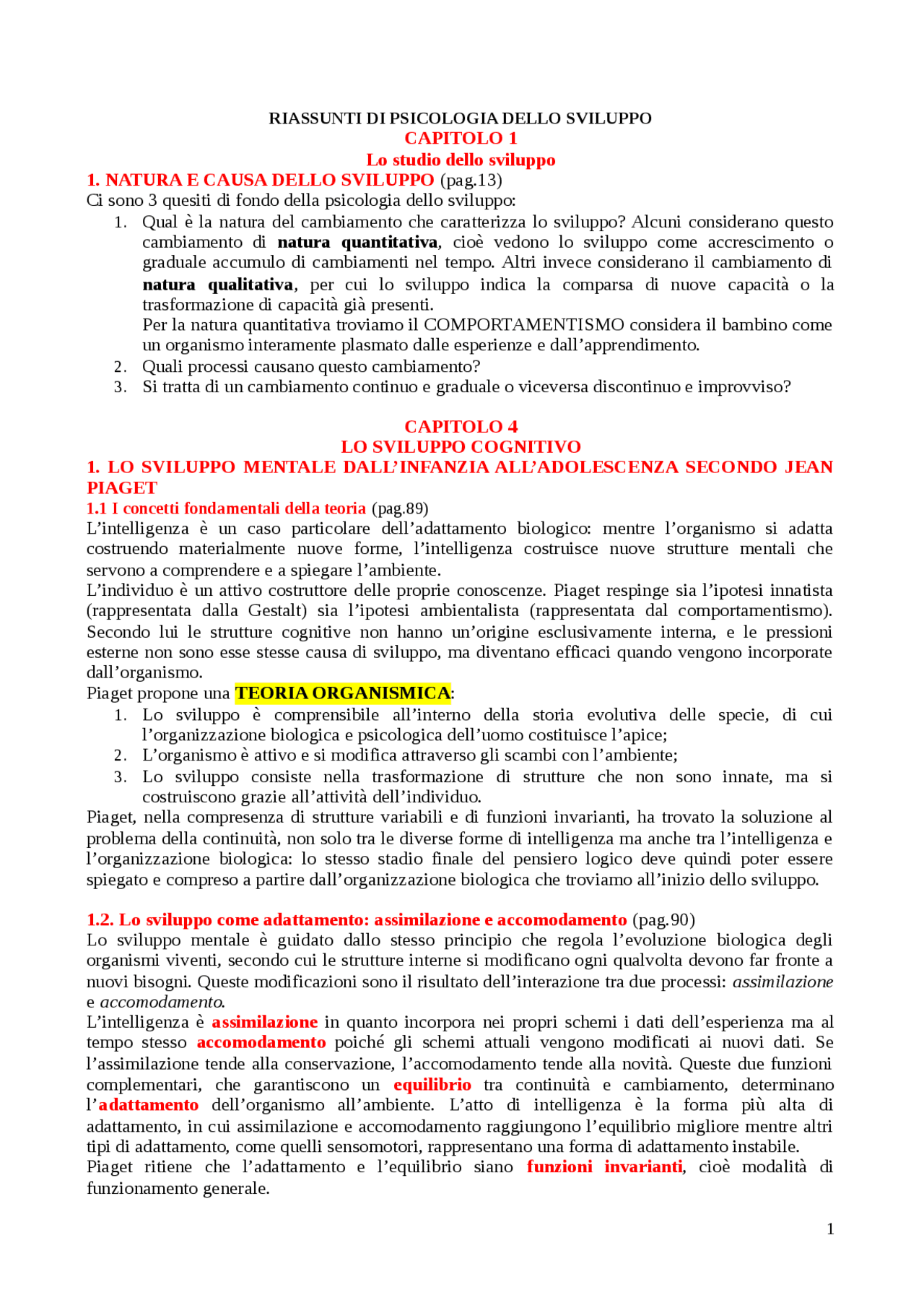 Riassunto Psicologia Dello Sviluppo Camaioni E Di Blasio Docsity