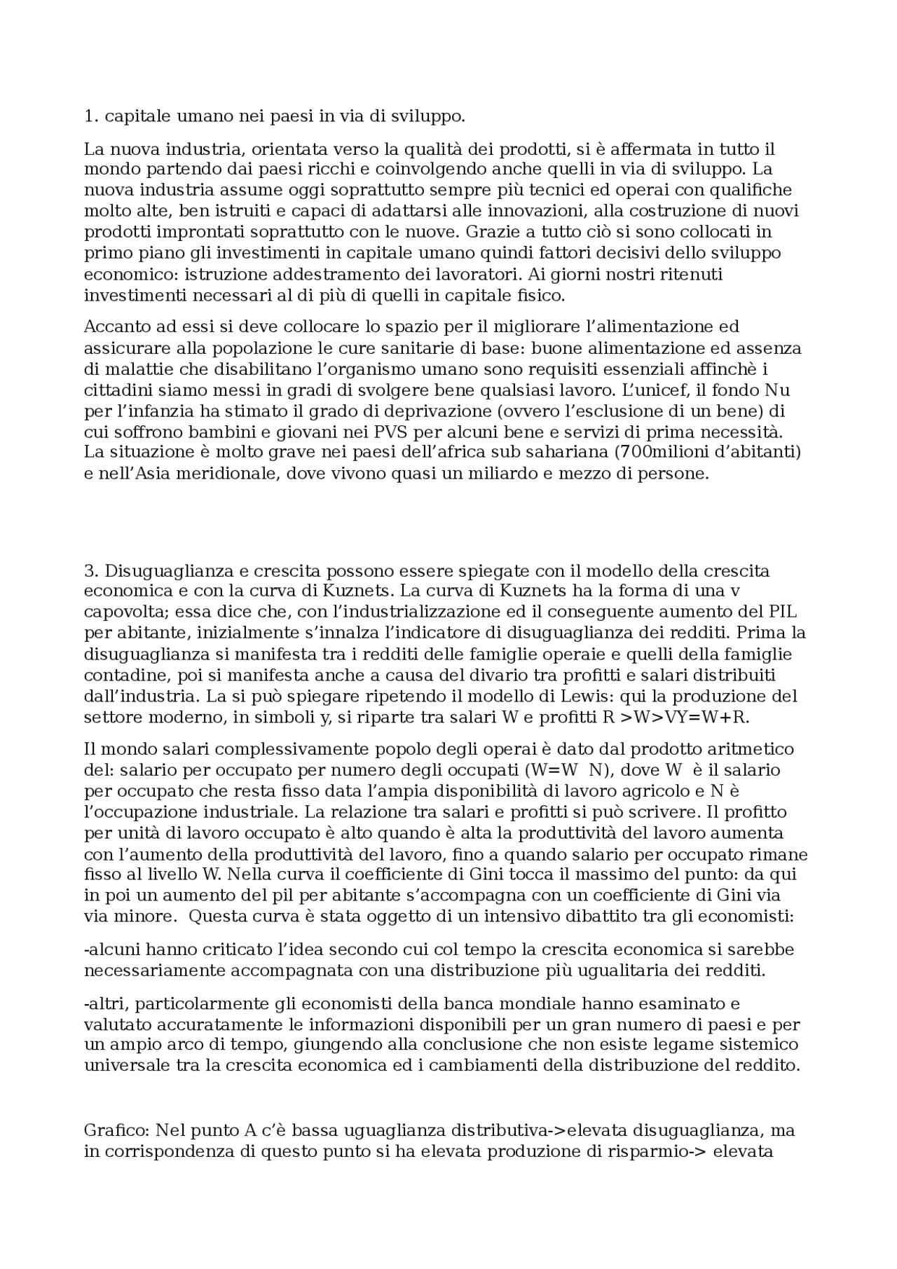 Risposte Sviluppo Economico Docsity
