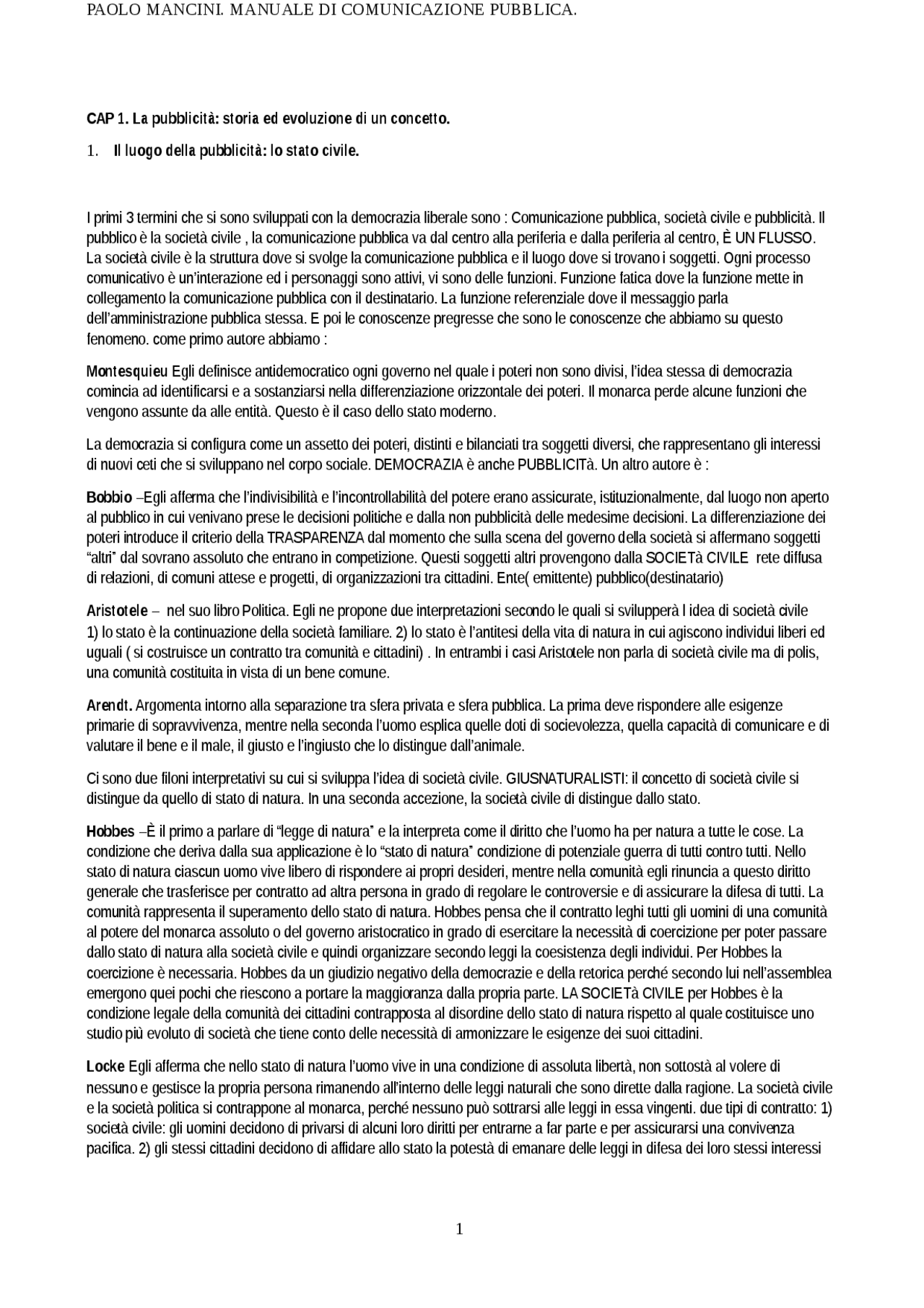 Manuale Di Comunicazione Pubblica Con Appunti Docsity