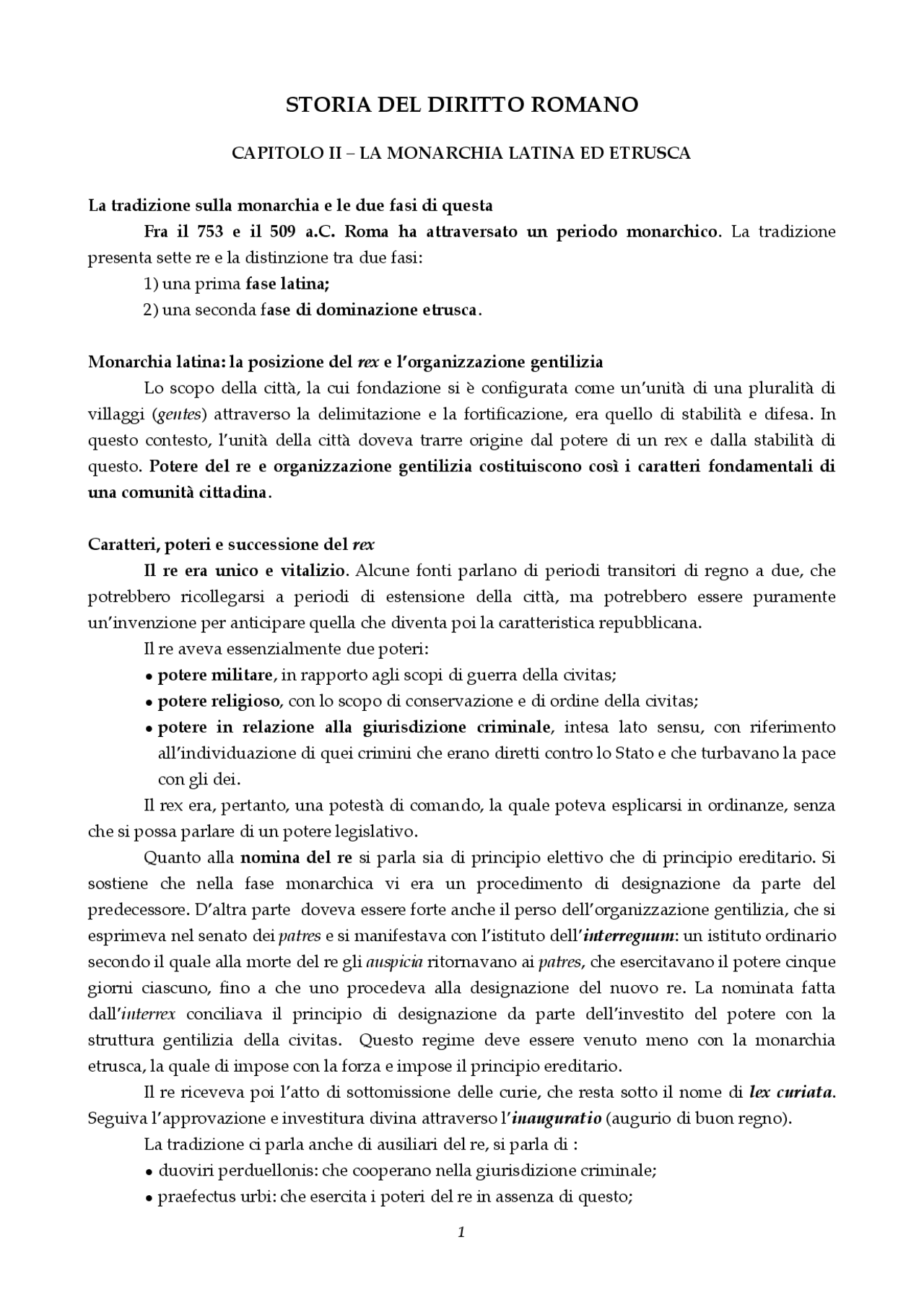 Lezioni di Storia del Diritto Romano - La Sapienza | Schemi e mappe ...